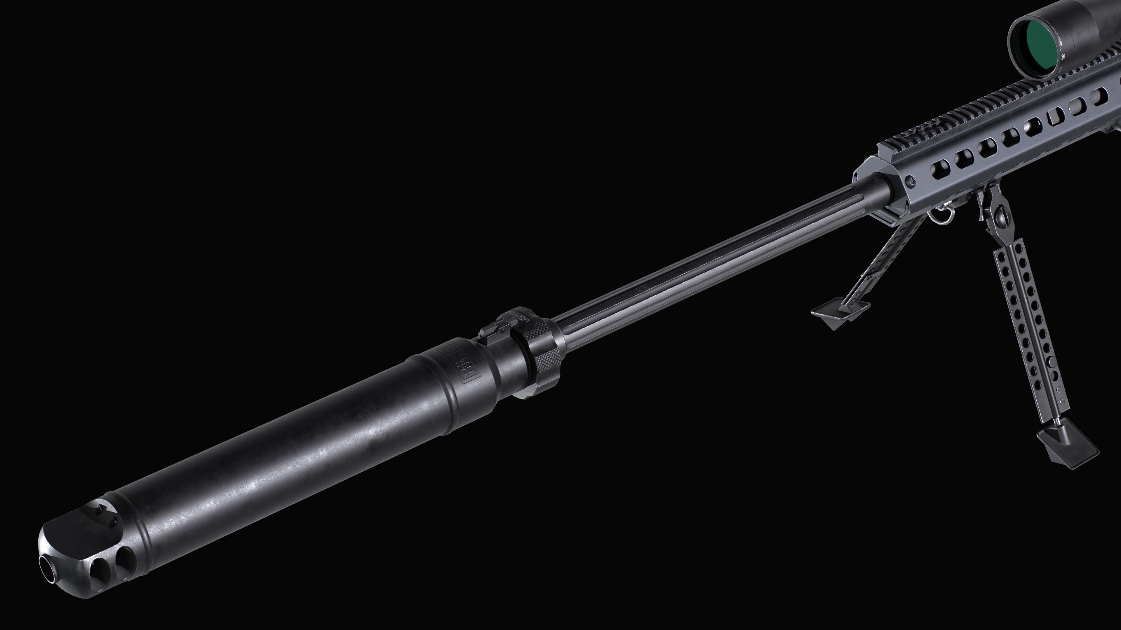 3D model Tactical Modular Anti materiel sniper rifle Barrett M107A1 VR ...