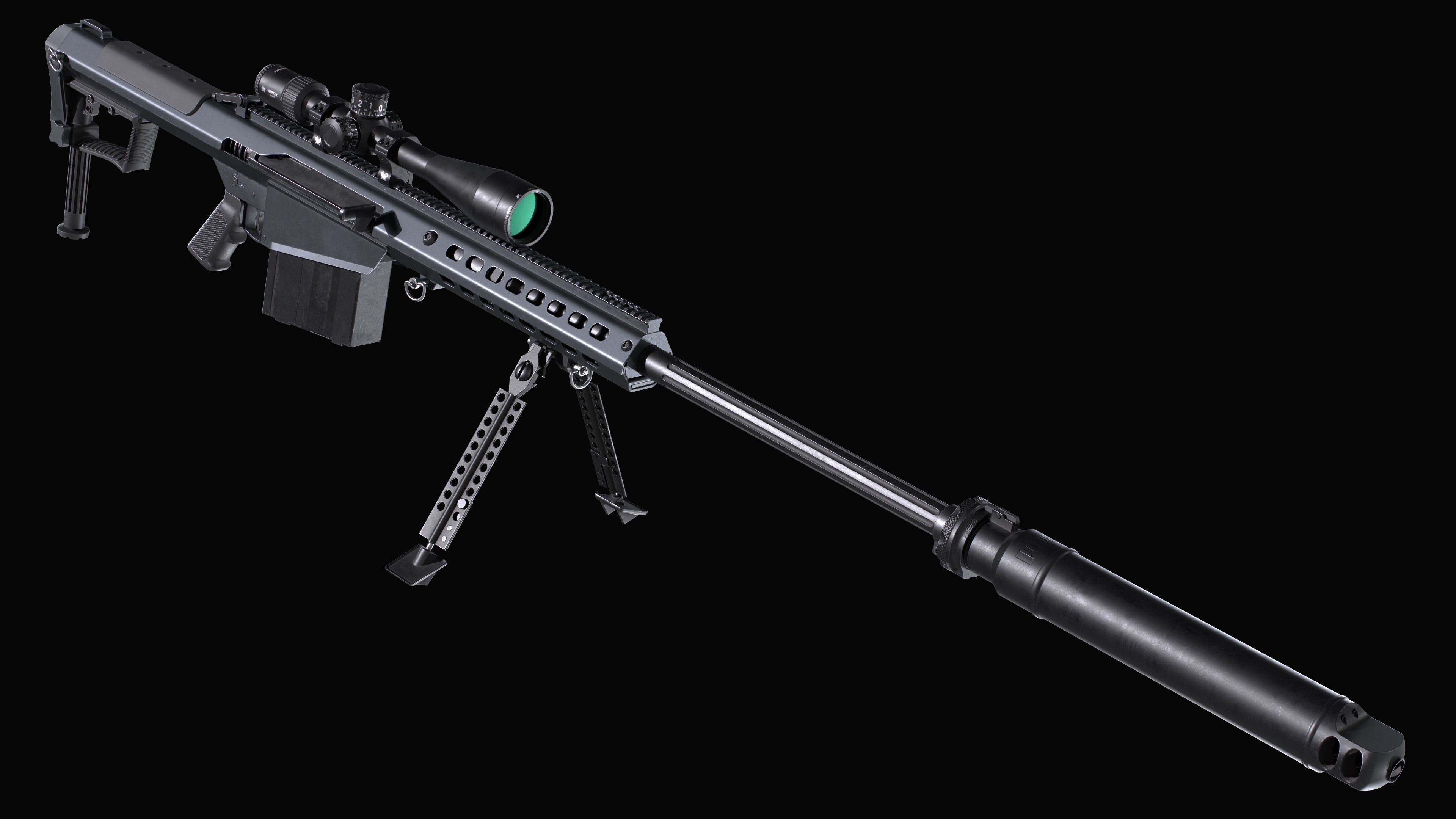3D model Tactical Modular Anti materiel sniper rifle Barrett M107A1 VR ...