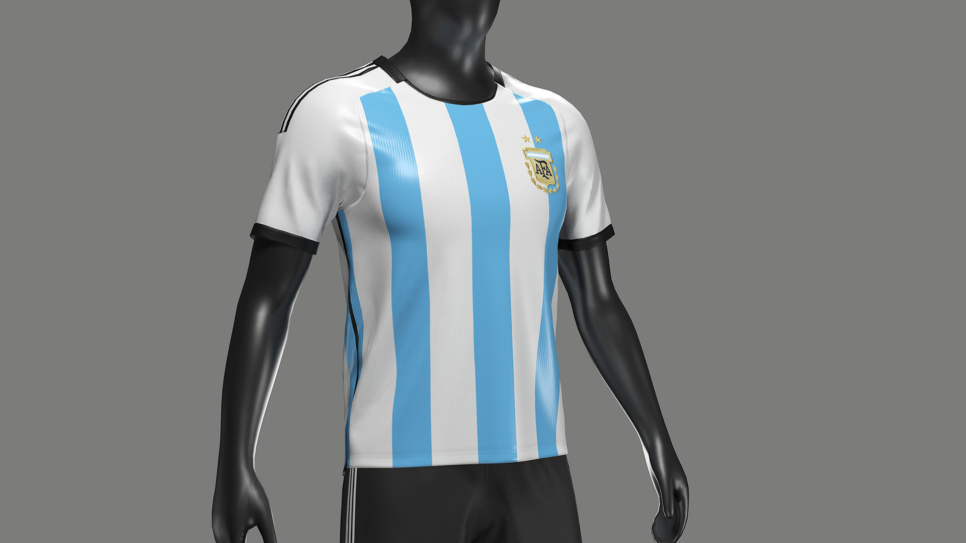 3D model Argentina Football Jersey FIFA World Cup 2022 VR / AR / low ...