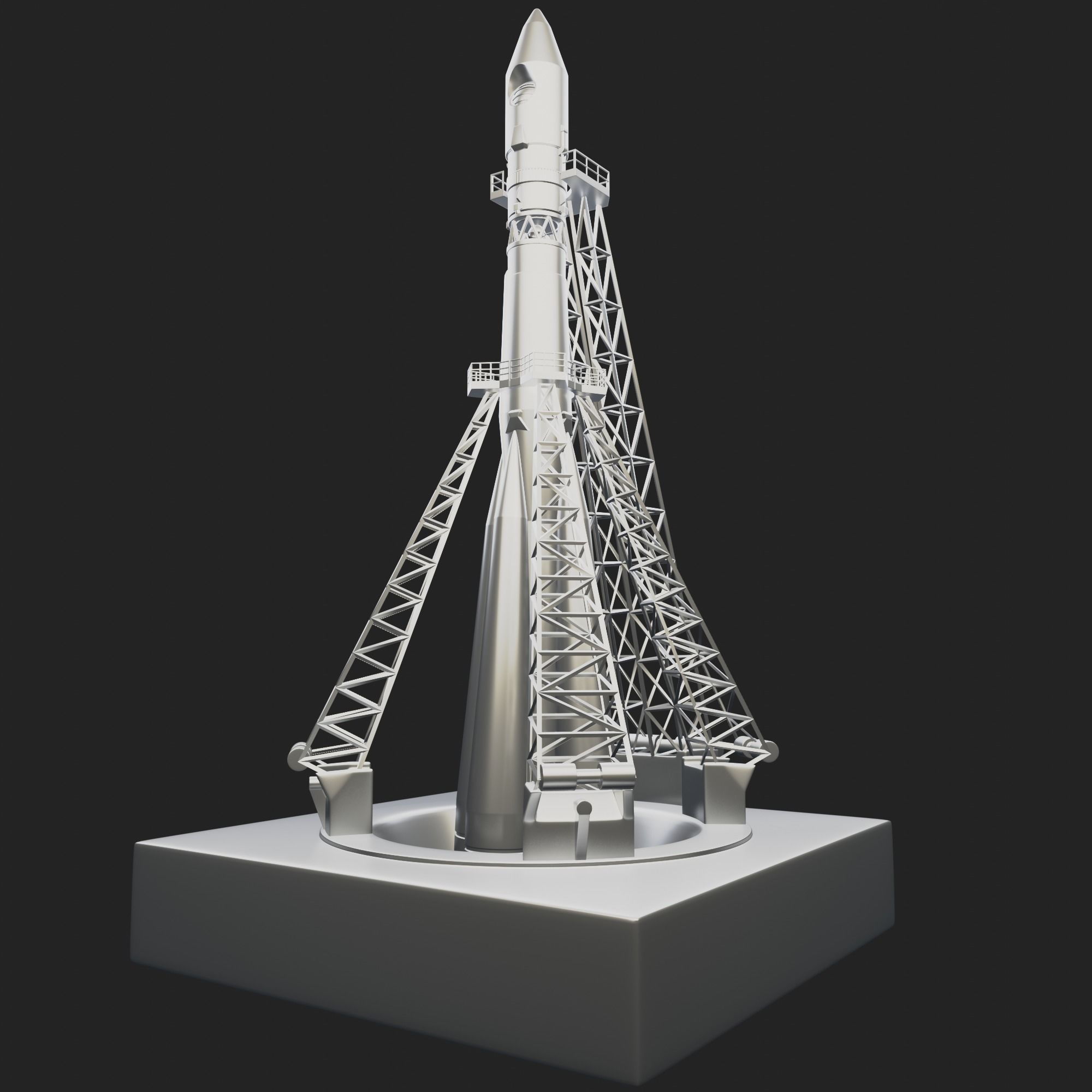 Vostok Rocket Soviet Union Spaceship 3D model 3D printable | CGTrader