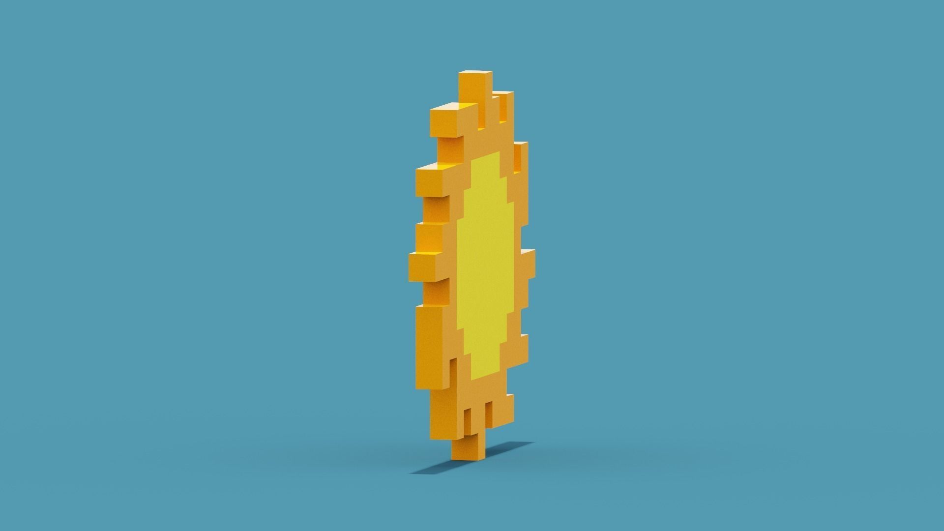 3D model Pixel Sun VR / AR / low-poly | CGTrader