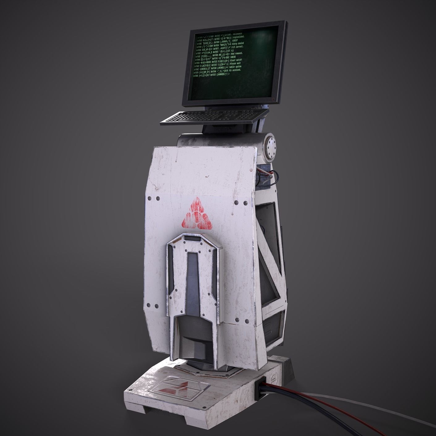 3D model A low-poly 3D model of a Computer panel equipment VR / AR ...