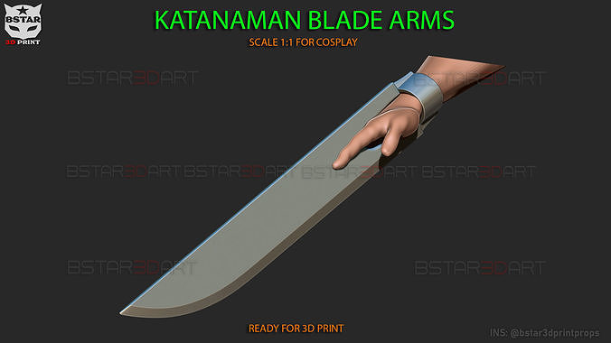 Katana Man Blade Arms - ChainsawMan Cosplay 3D model 3D printable | CGTrader