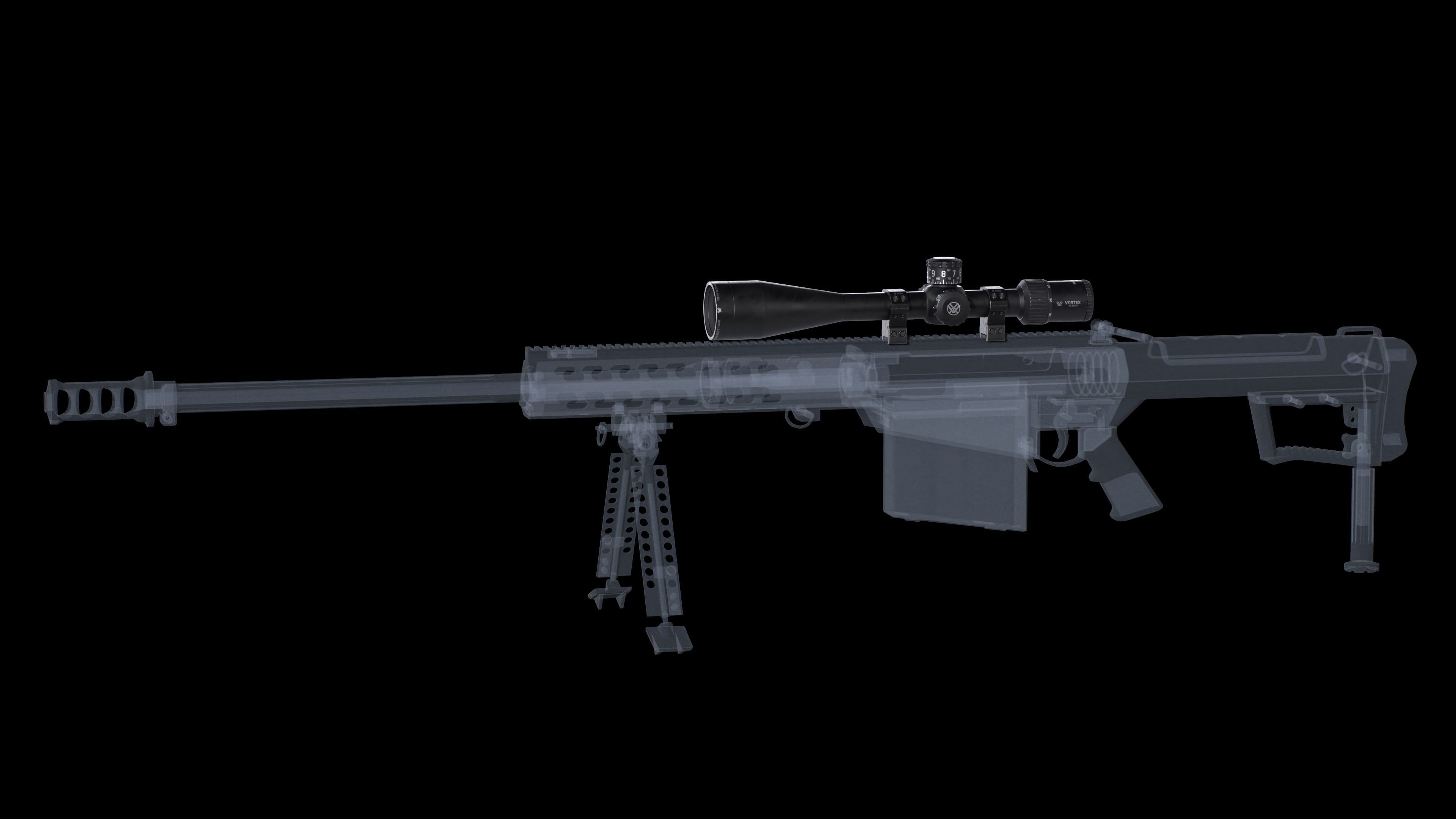 3D model Variable optic rifle scope Vortex GOLDEN EAGLE VR / AR / low ...