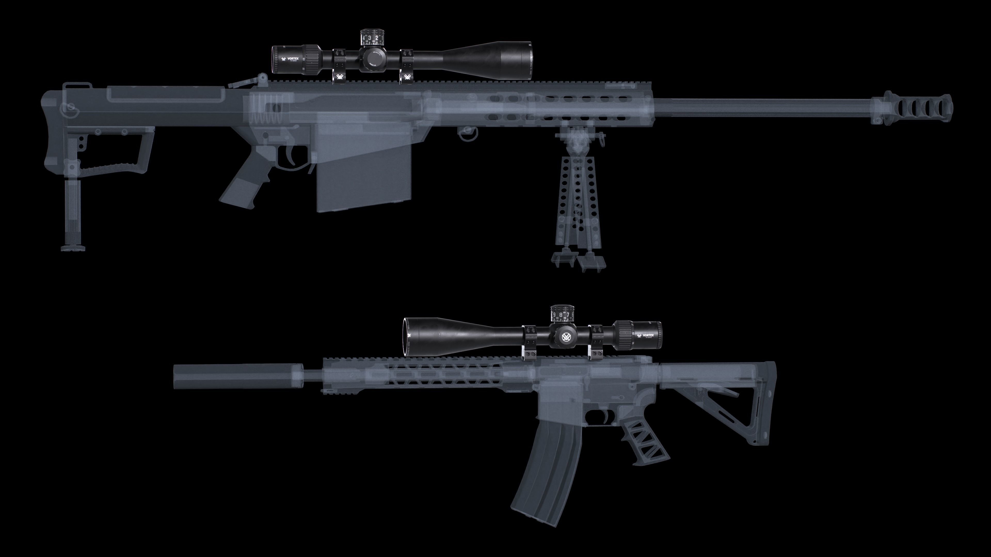 3D model Variable optic rifle scope Vortex GOLDEN EAGLE VR / AR / low ...