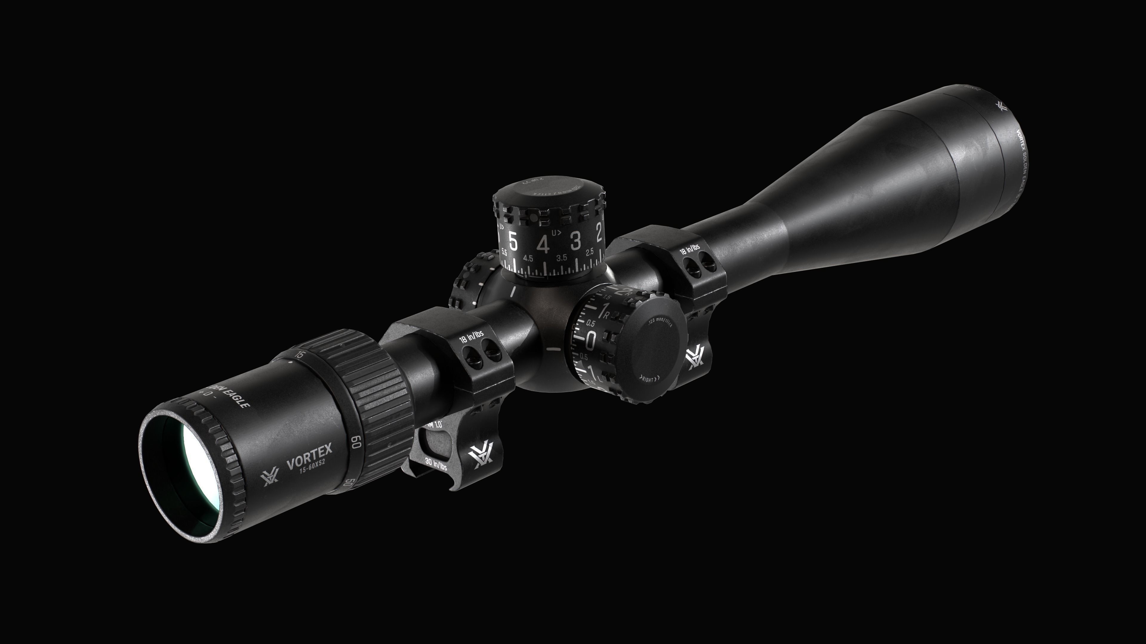 3D model Variable optic rifle scope Vortex GOLDEN EAGLE VR / AR / low ...