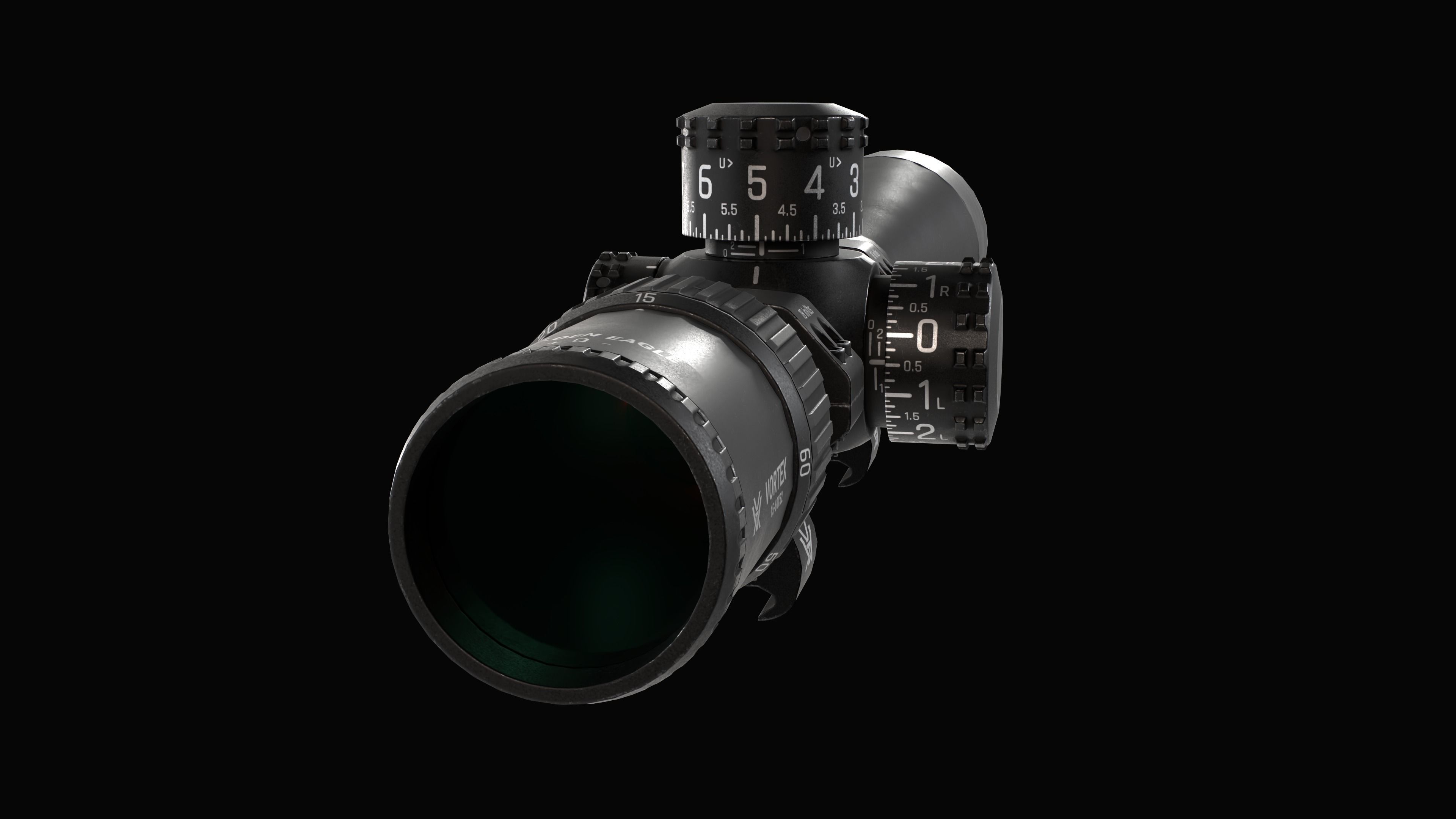 3D model Variable optic rifle scope Vortex GOLDEN EAGLE VR / AR / low ...