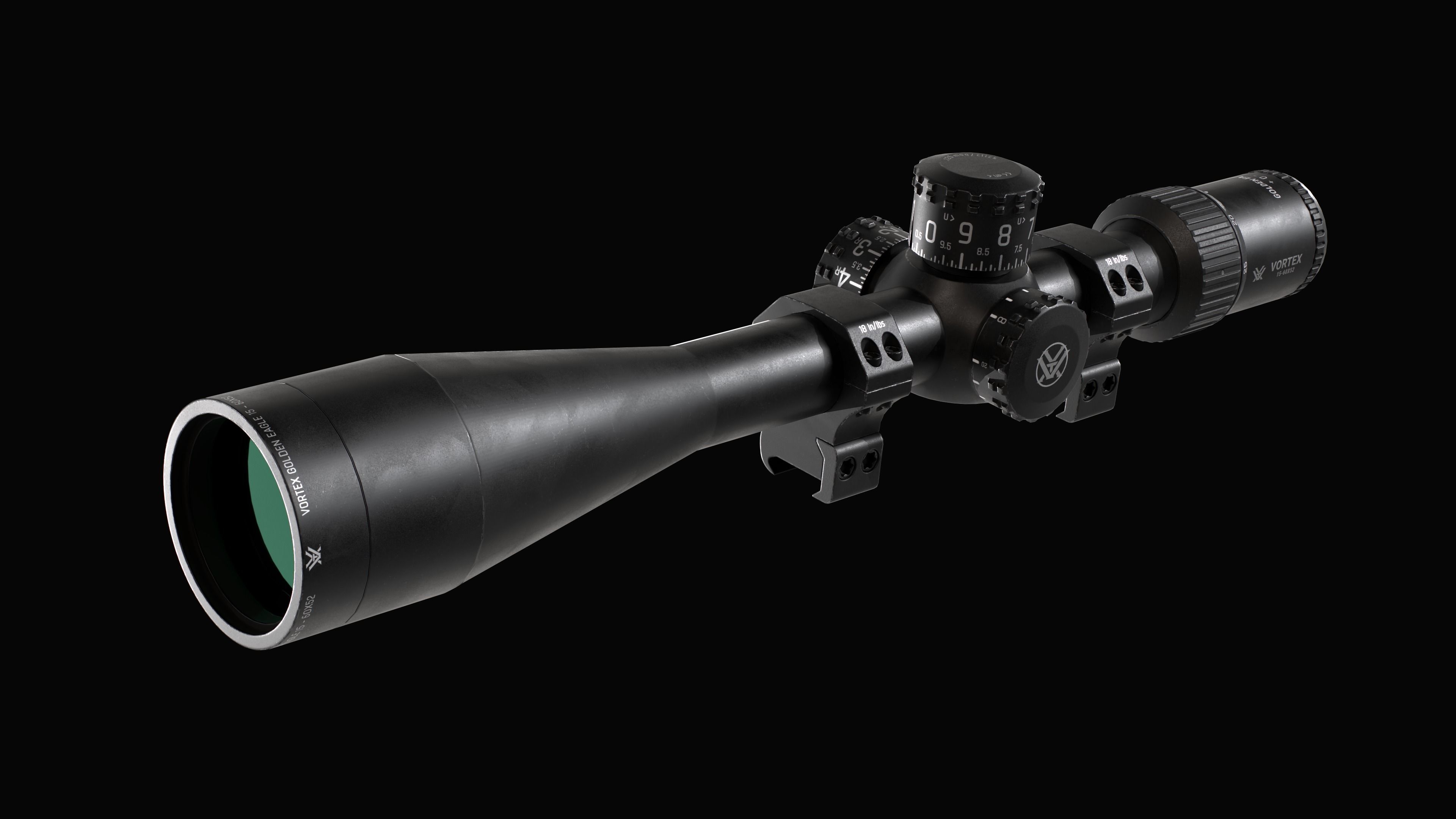 3D model Variable optic rifle scope Vortex GOLDEN EAGLE VR / AR / low ...