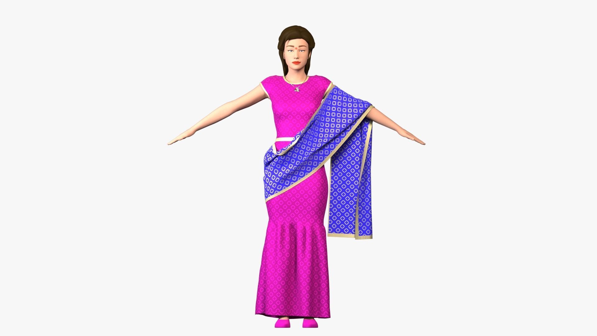 3D model Indian Woman in saree VR / AR / low-poly | CGTrader