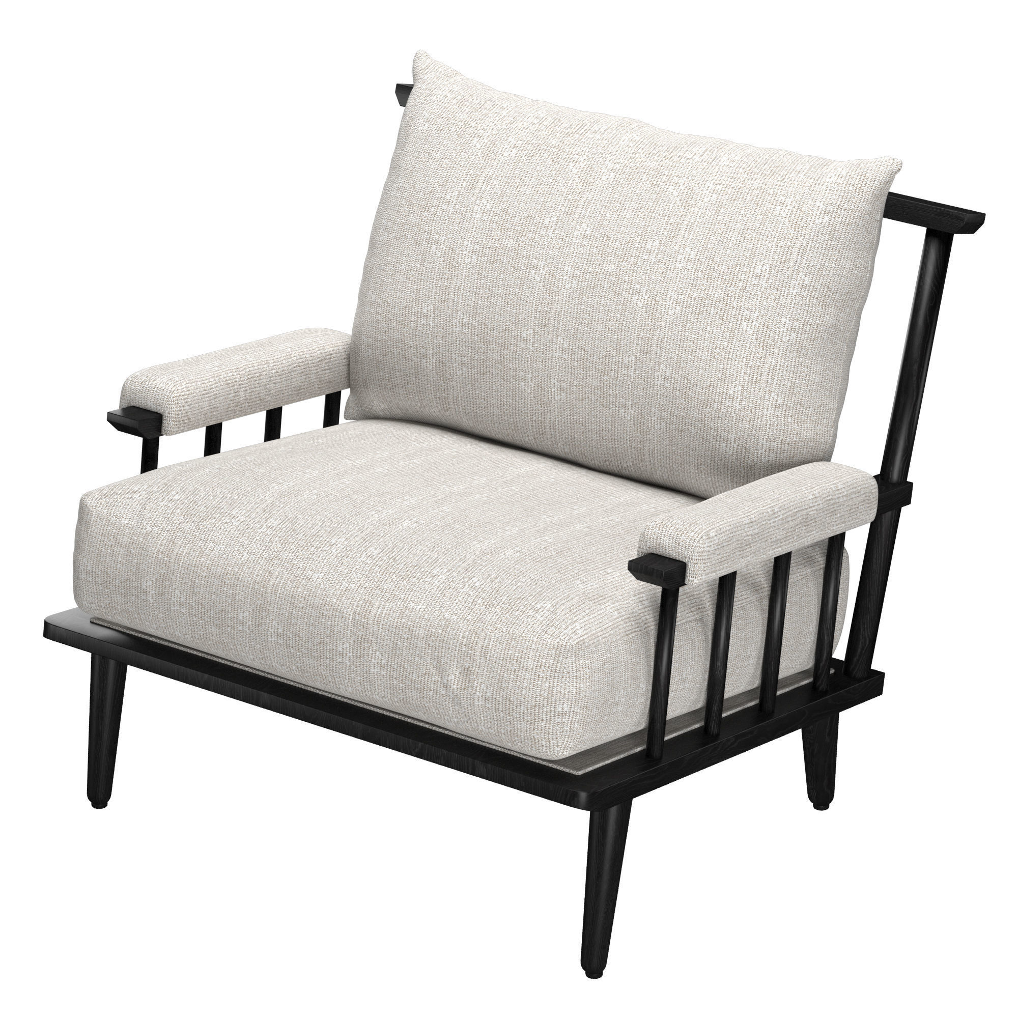 Spindle Back Viewing Chair 3D model | CGTrader