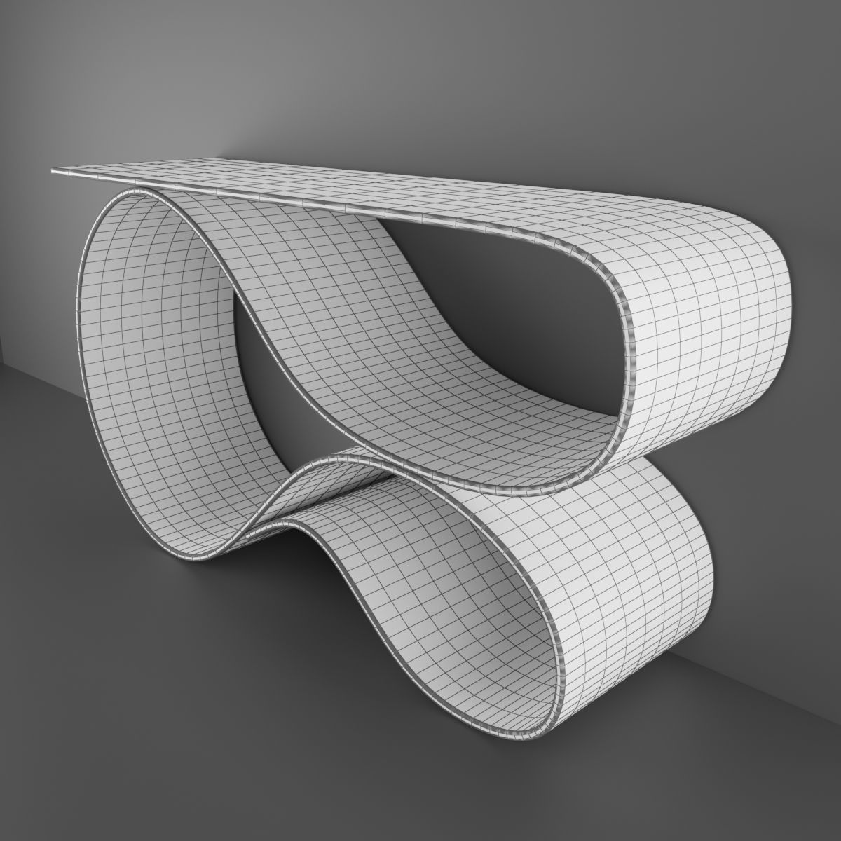 Console table with curves free VR / AR / low-poly 3D model | CGTrader