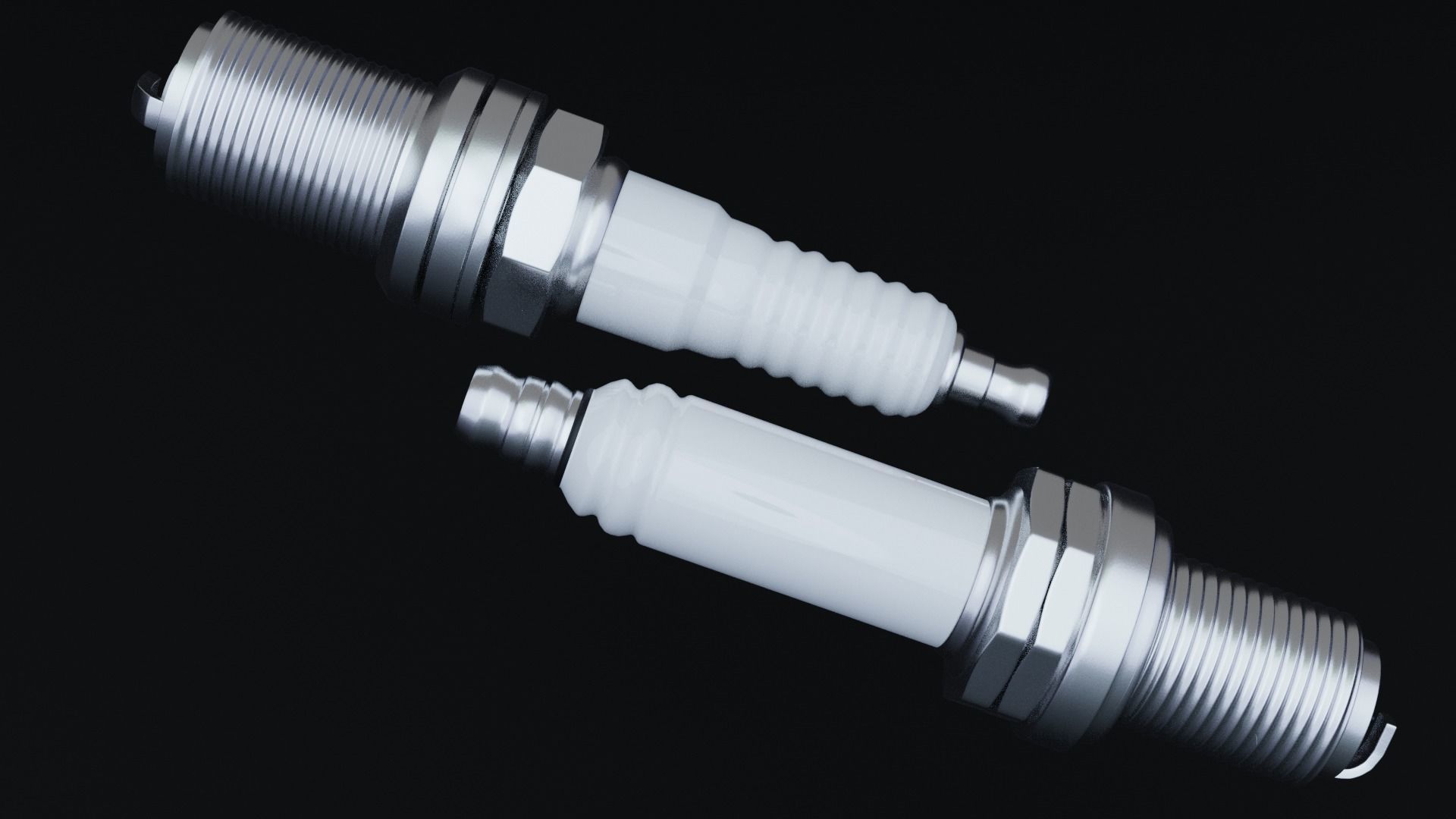 Spark Plug Set 3D model | CGTrader