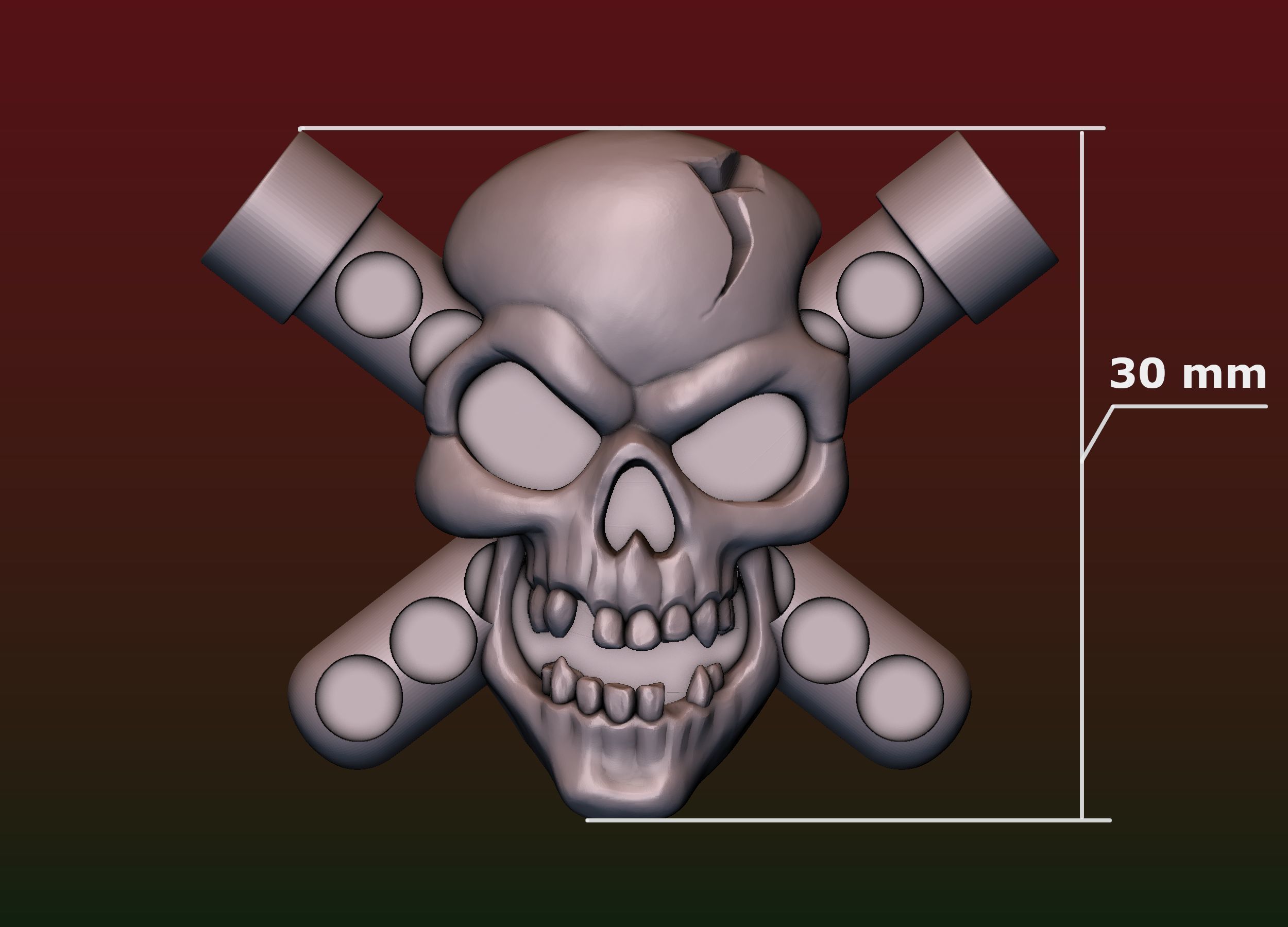Skull Biohazard Relief 3D model 3D printable | CGTrader