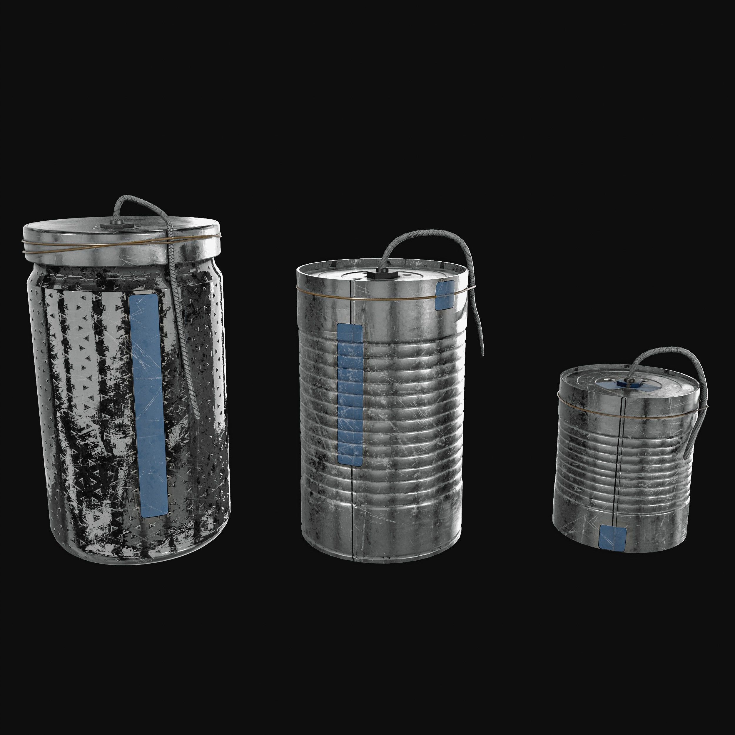 3D model Tin Grenade Bomb Pack VR / AR / low-poly | CGTrader