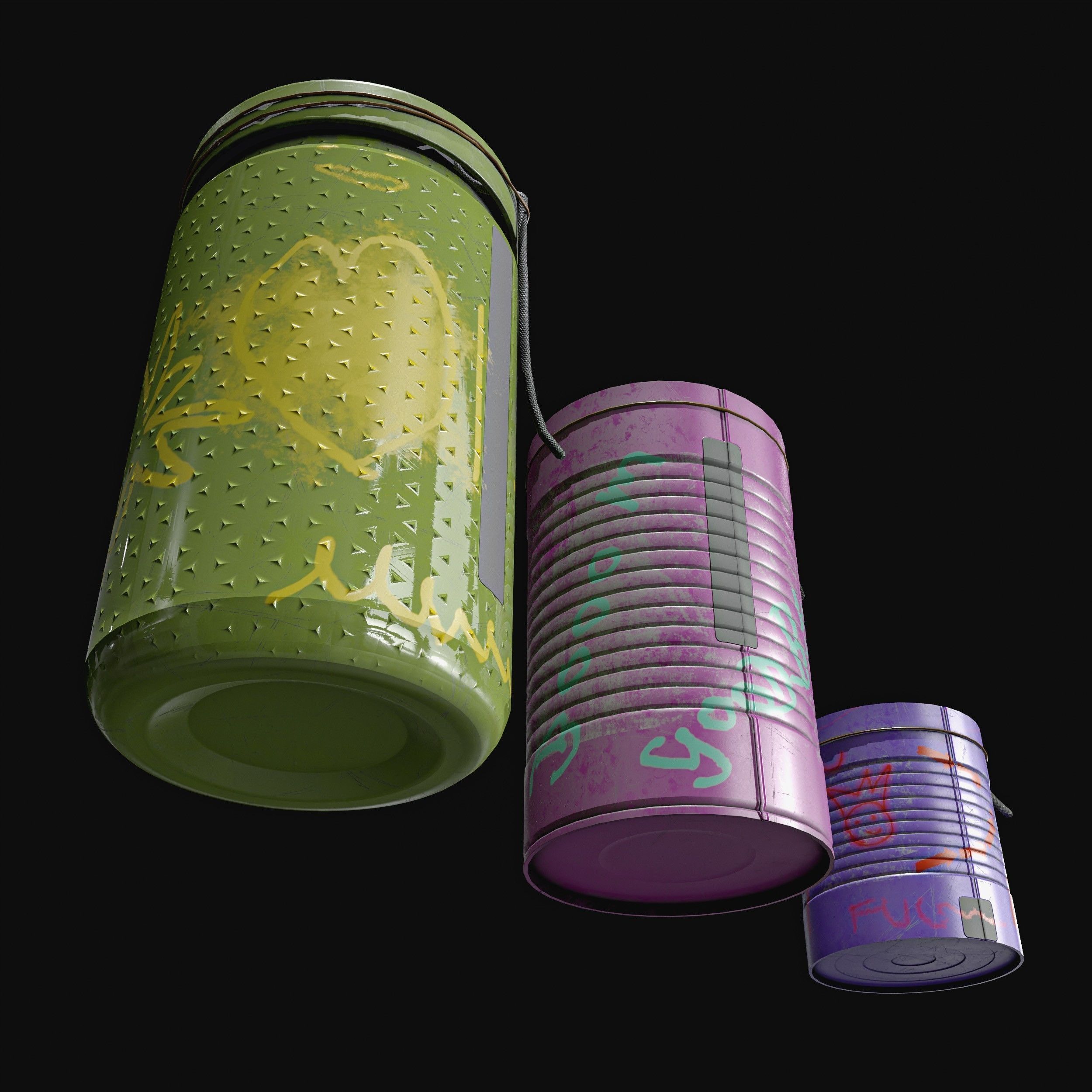 3D model Tin Grenade Bomb Pack VR / AR / low-poly | CGTrader