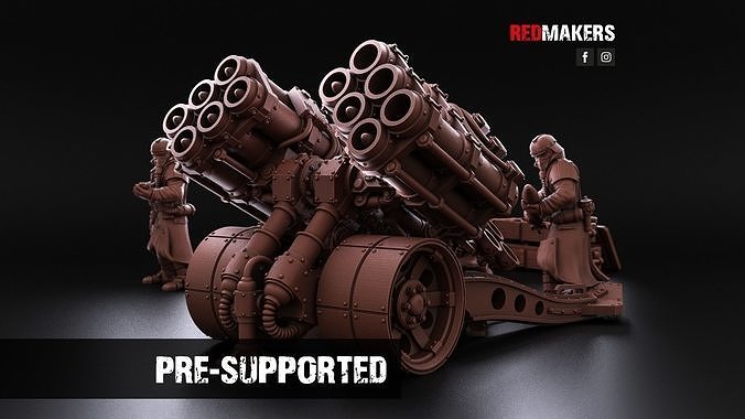 Multi Missile Launcher - Death Division - Field artillery 3D model 3D ...