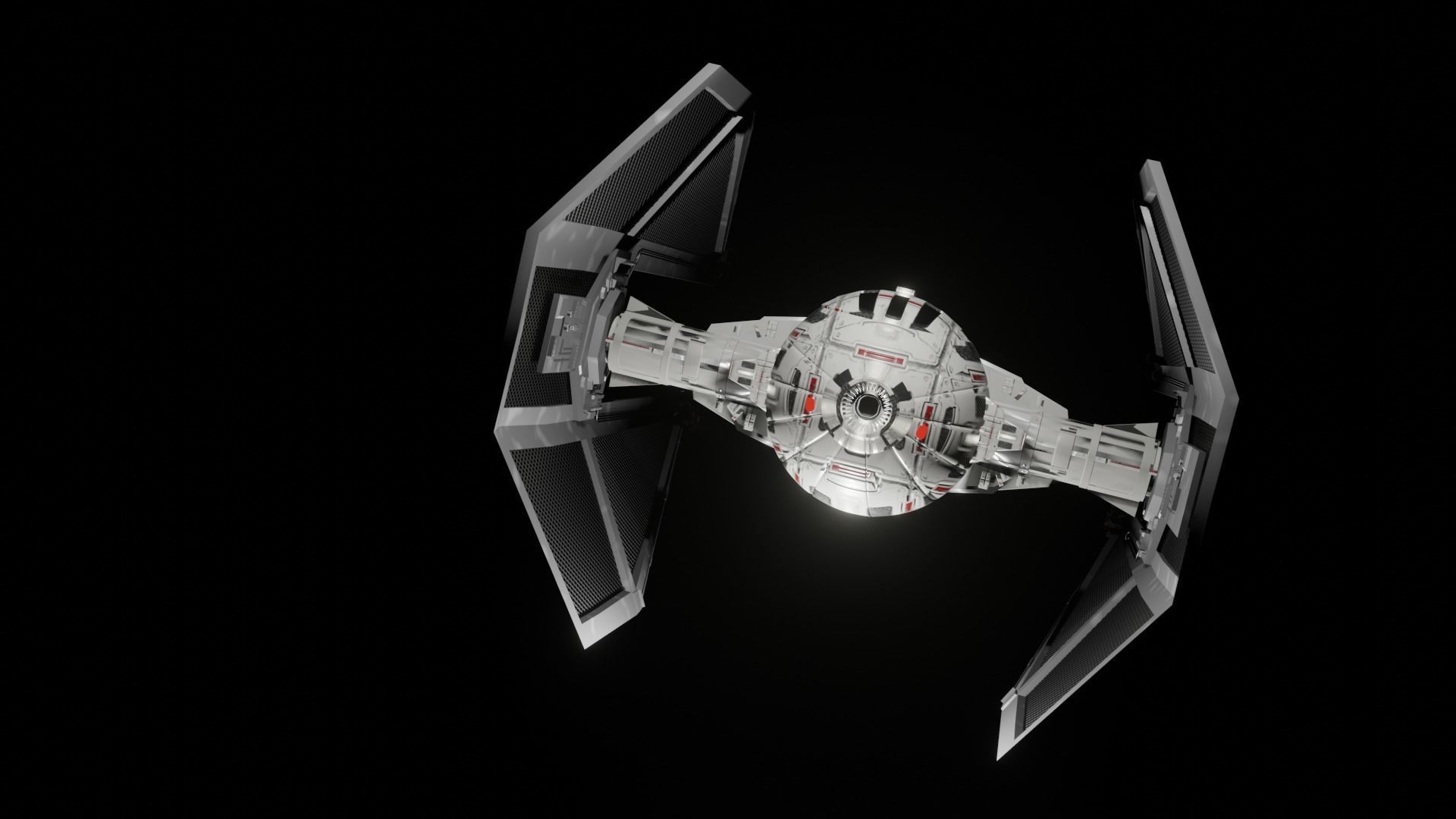 3D model tie interceptor StarWars VR / AR / low-poly | CGTrader