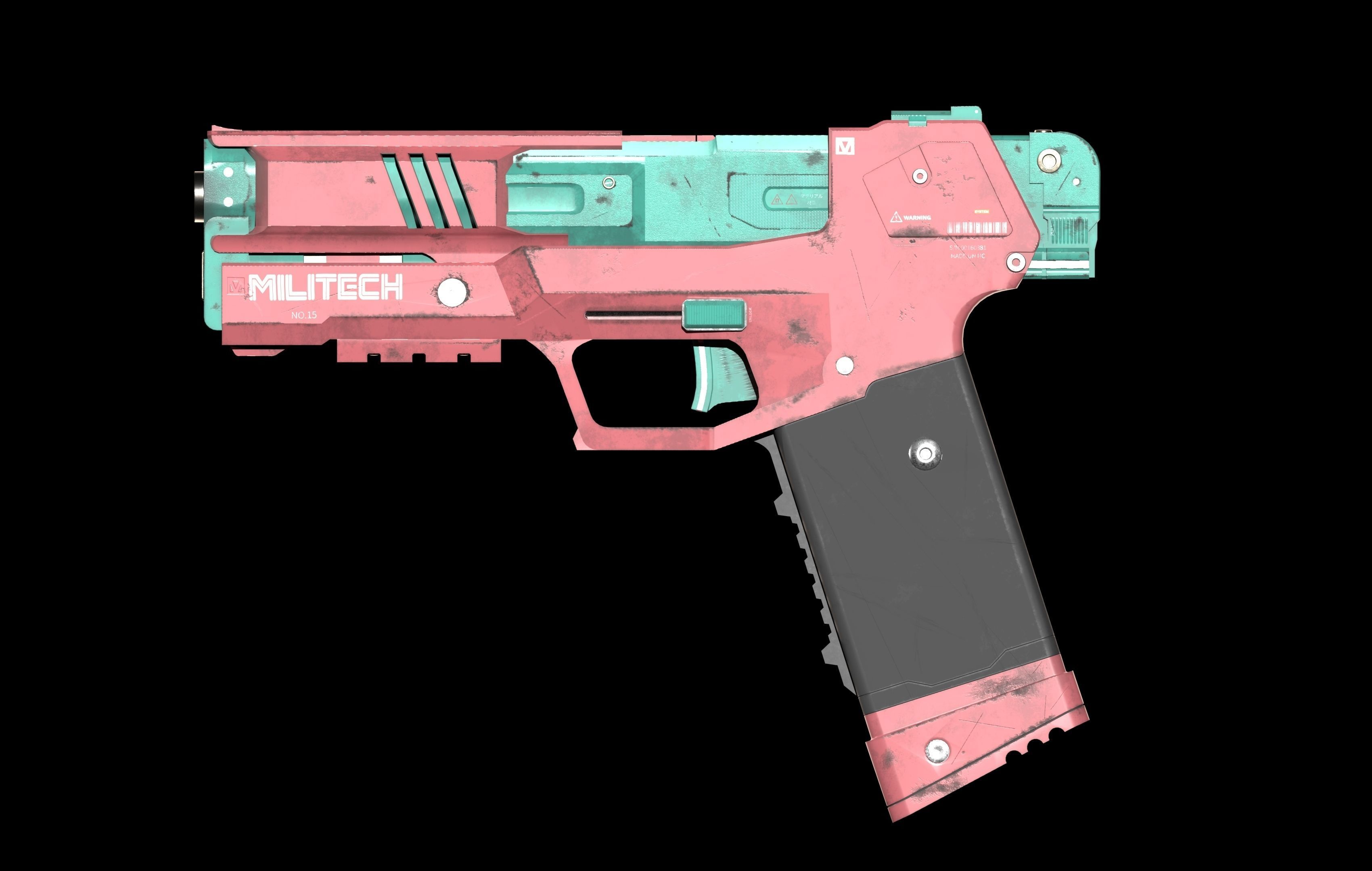 Cyberpunk2077 pistol Gun militech m-76e 3D model | CGTrader