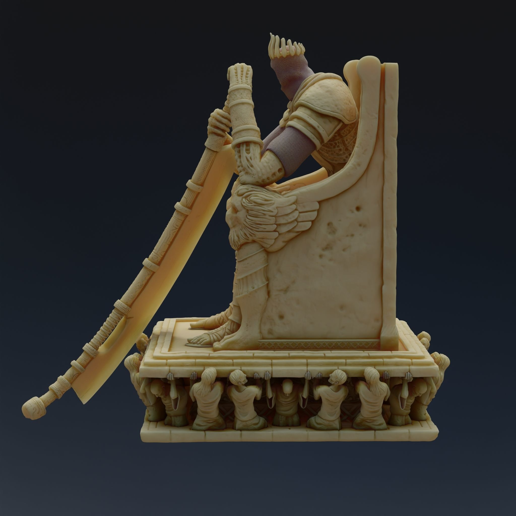 Yhorm the Giant Dark Souls 3 Boss Statue 3D model 3D printable | CGTrader