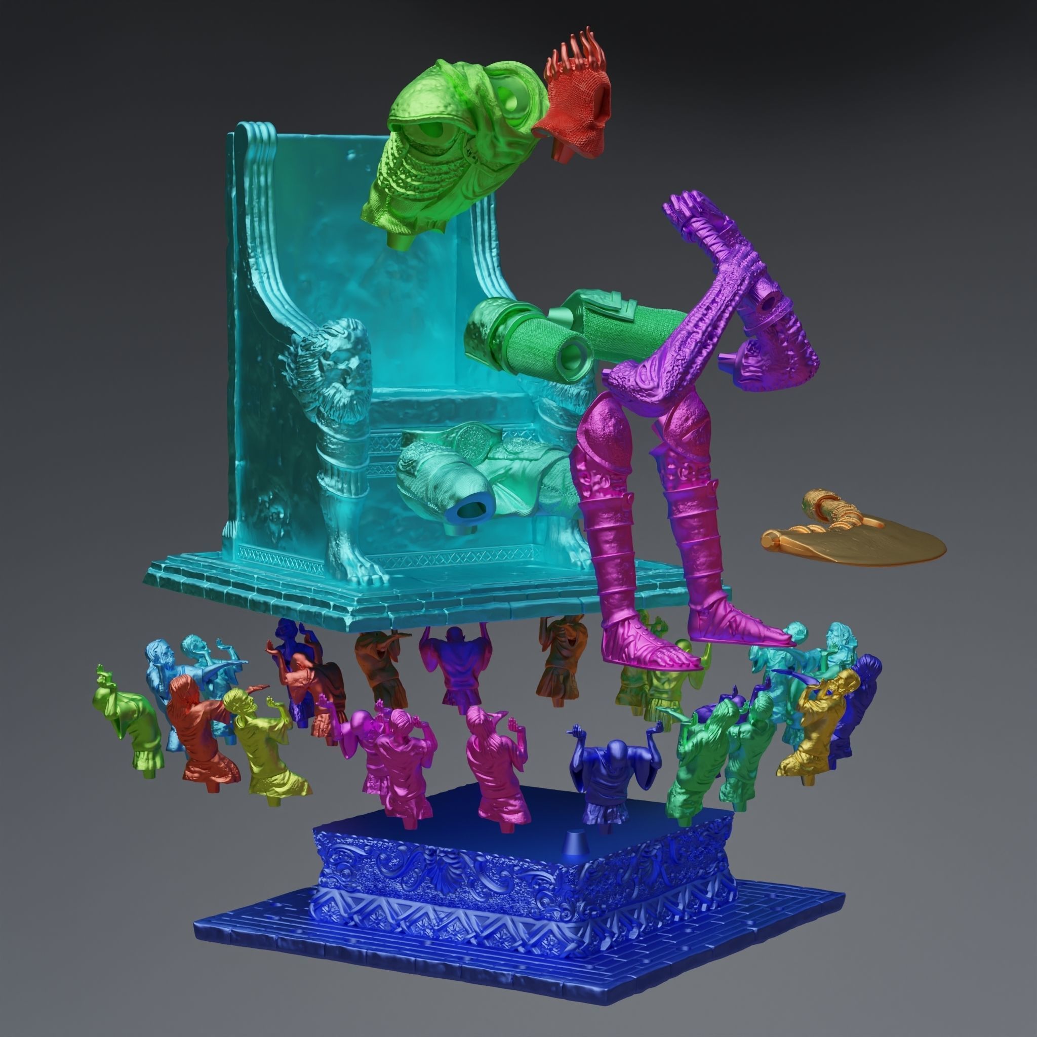 Yhorm the Giant Dark Souls 3 Boss Statue 3D model 3D printable | CGTrader