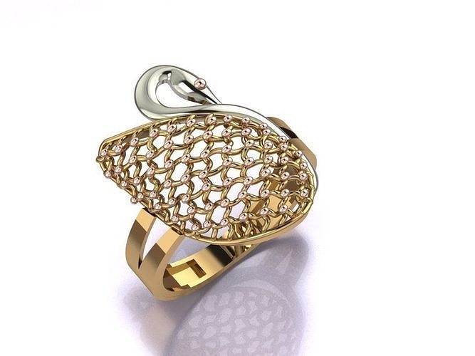 RING 4 swan 3D model 3D printable | CGTrader