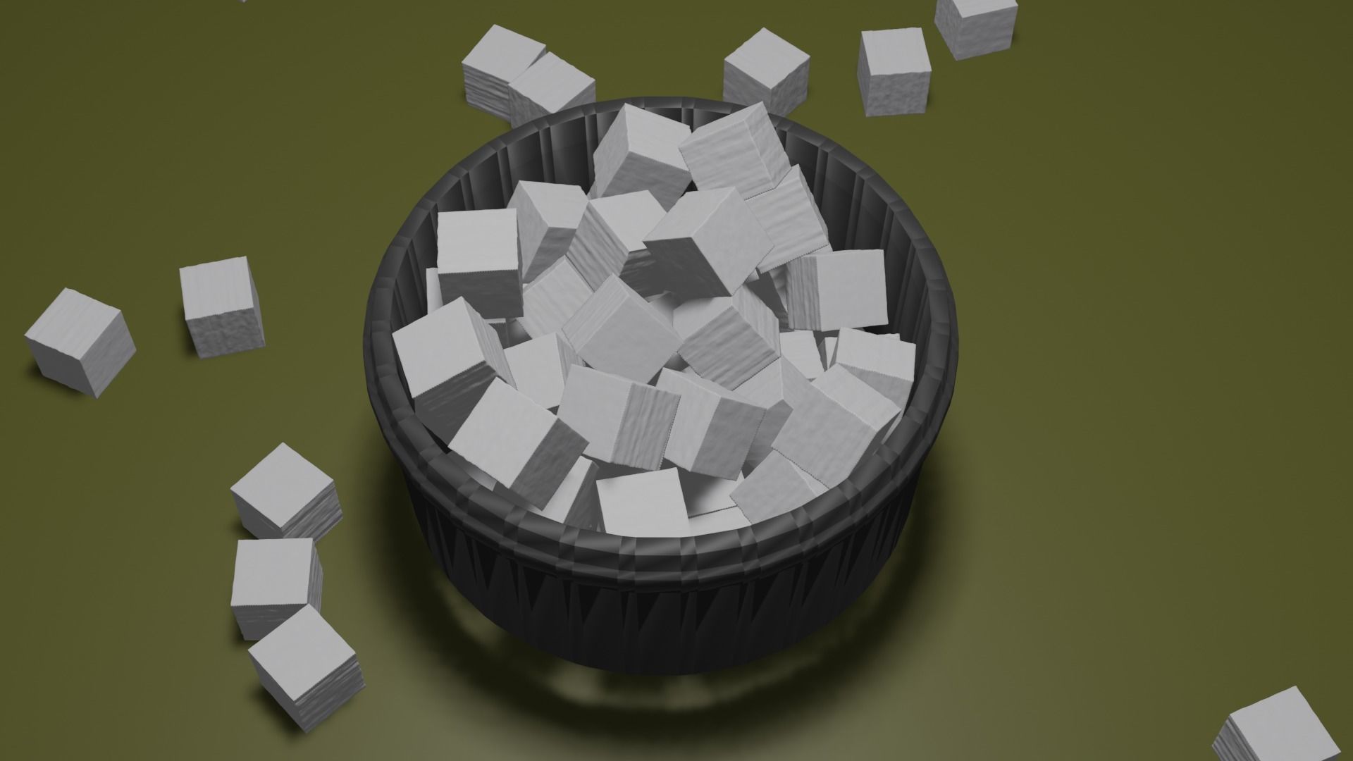 Cup Of Sugar with Animation free 3D model animated | CGTrader