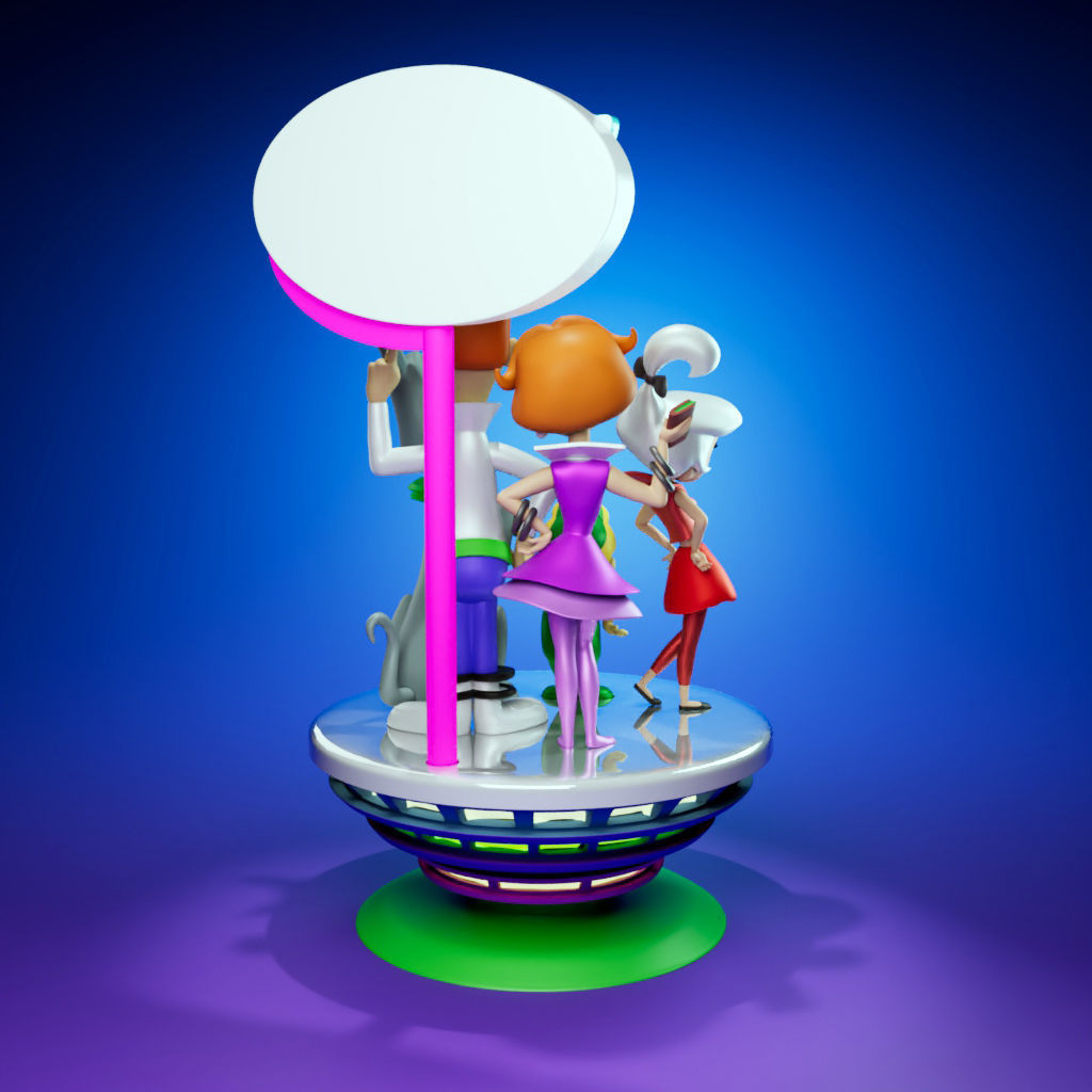 The Jetsons group of cartoon characters 3D model 3D printable | CGTrader