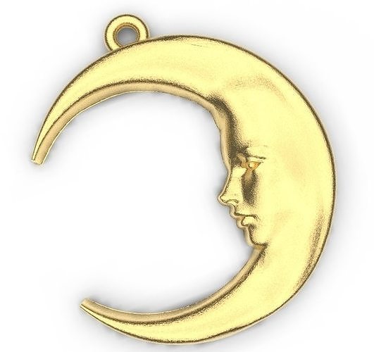 moon face 3D model 3D printable | CGTrader