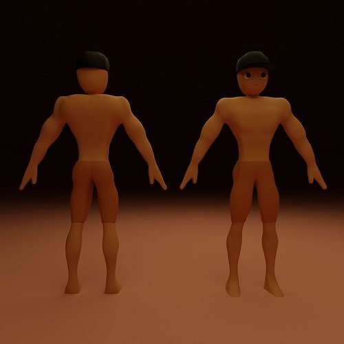 Strong Man Character rigged free 3D model animated rigged | CGTrader