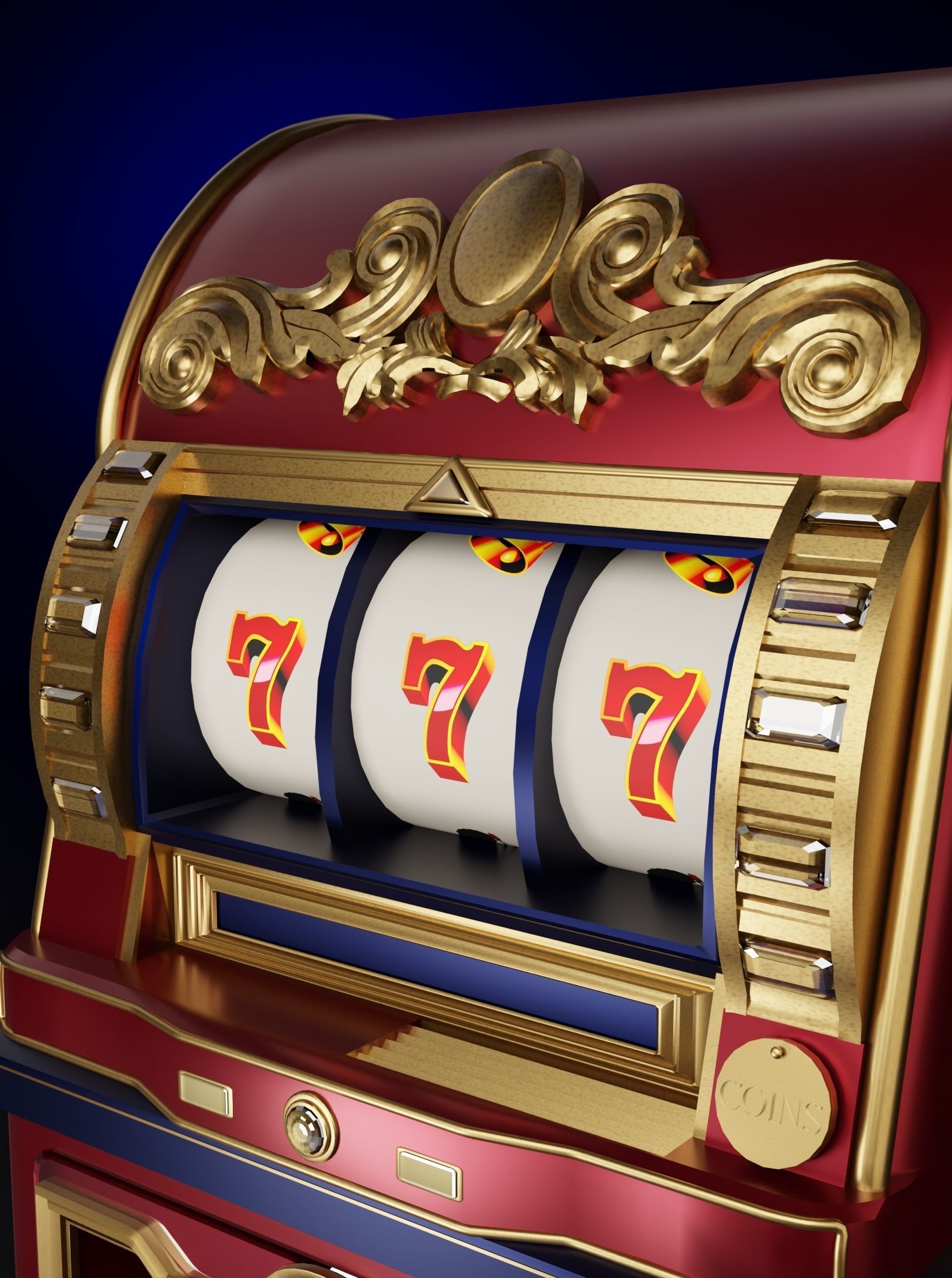 3D model Vintage Stylized Casino Slot Machine VR / AR / low-poly | CGTrader