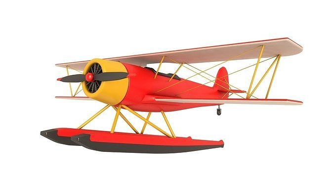 Sea Plane Biplane 3D model | CGTrader