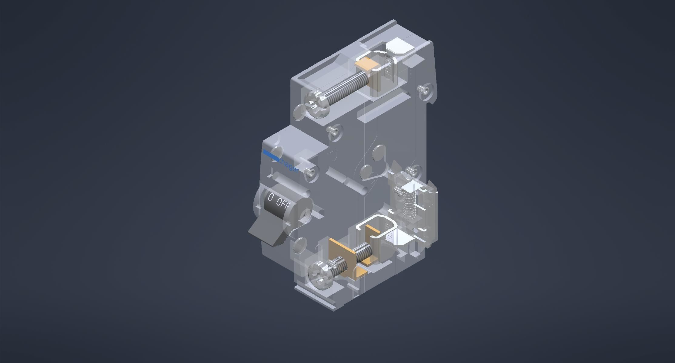 Hager 1-pole circuit breaker 3D model | CGTrader