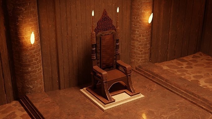 3D model Lowpoly Realistic Throne VR / AR / low-poly | CGTrader
