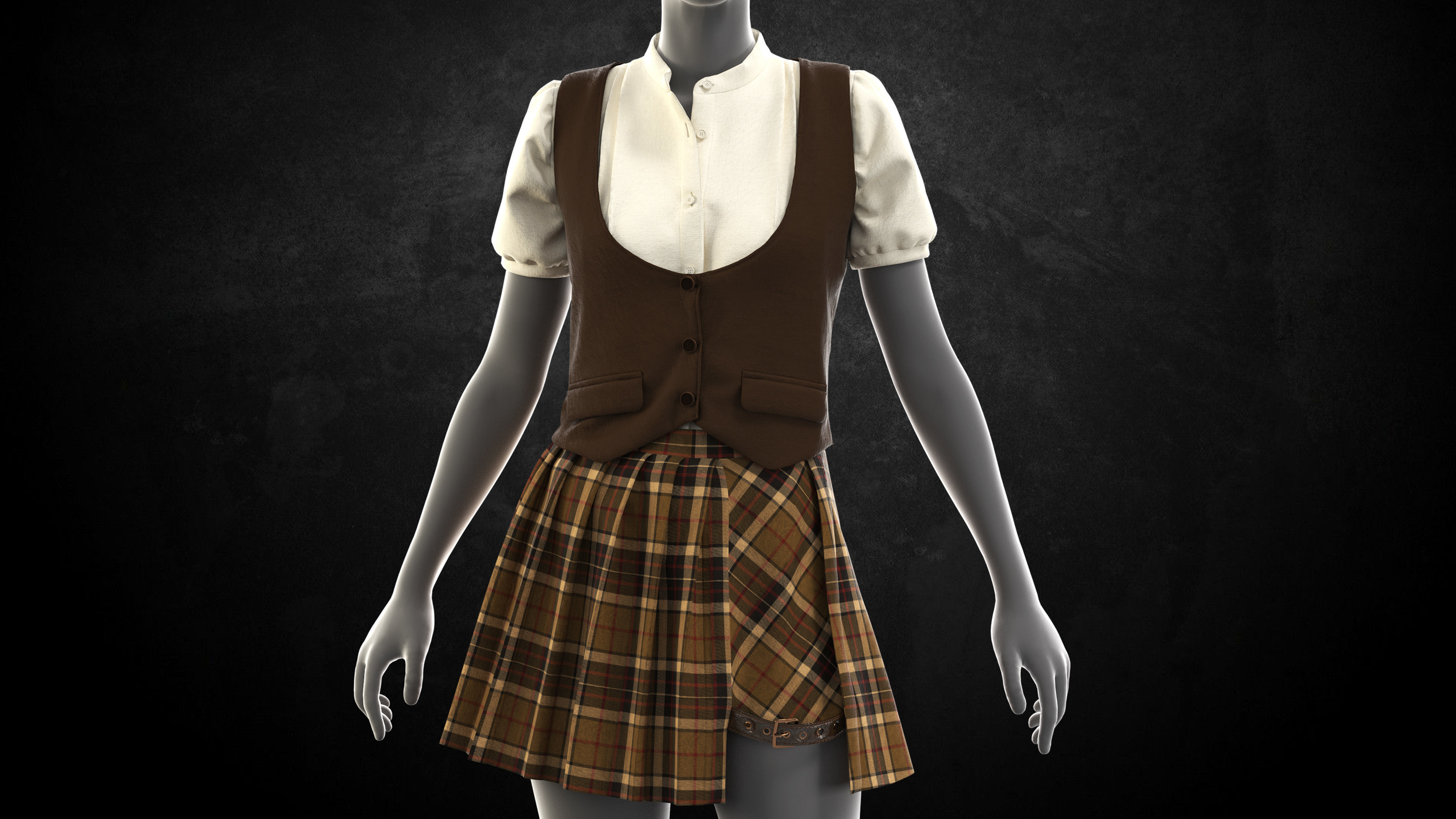 3 girls outfits 3D model | CGTrader