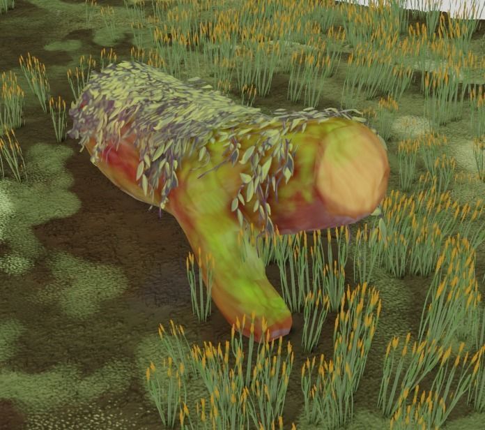 3D model Fallen tree with foliage VR / AR / low-poly | CGTrader