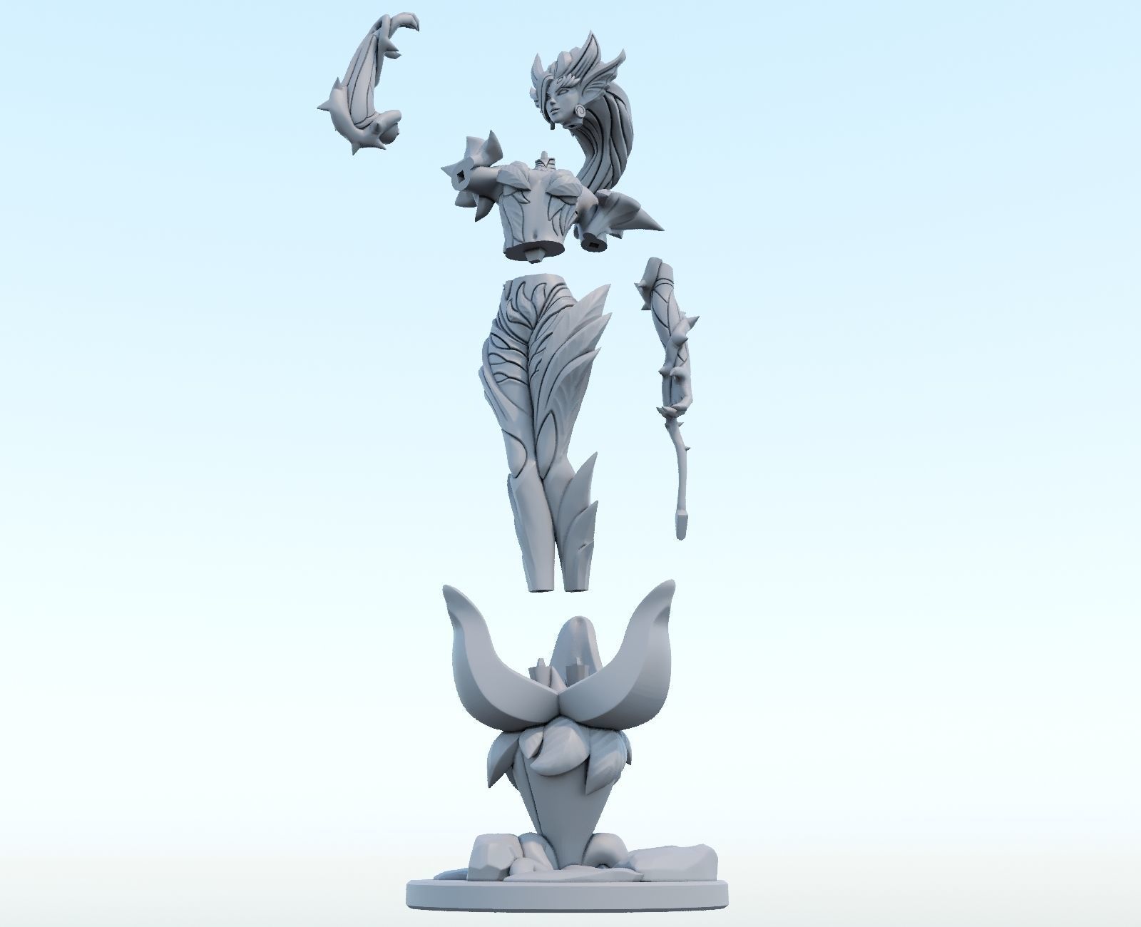 zyra 3D print model League of Legends 3D model 3D printable | CGTrader