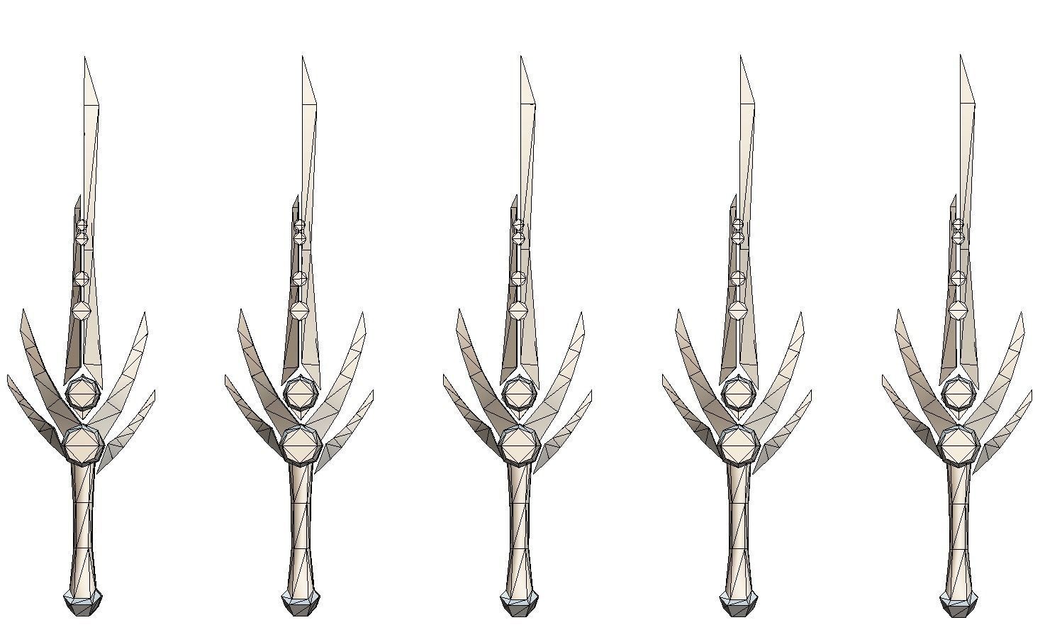 3D model a set of cutting weapons VR / AR / low-poly | CGTrader