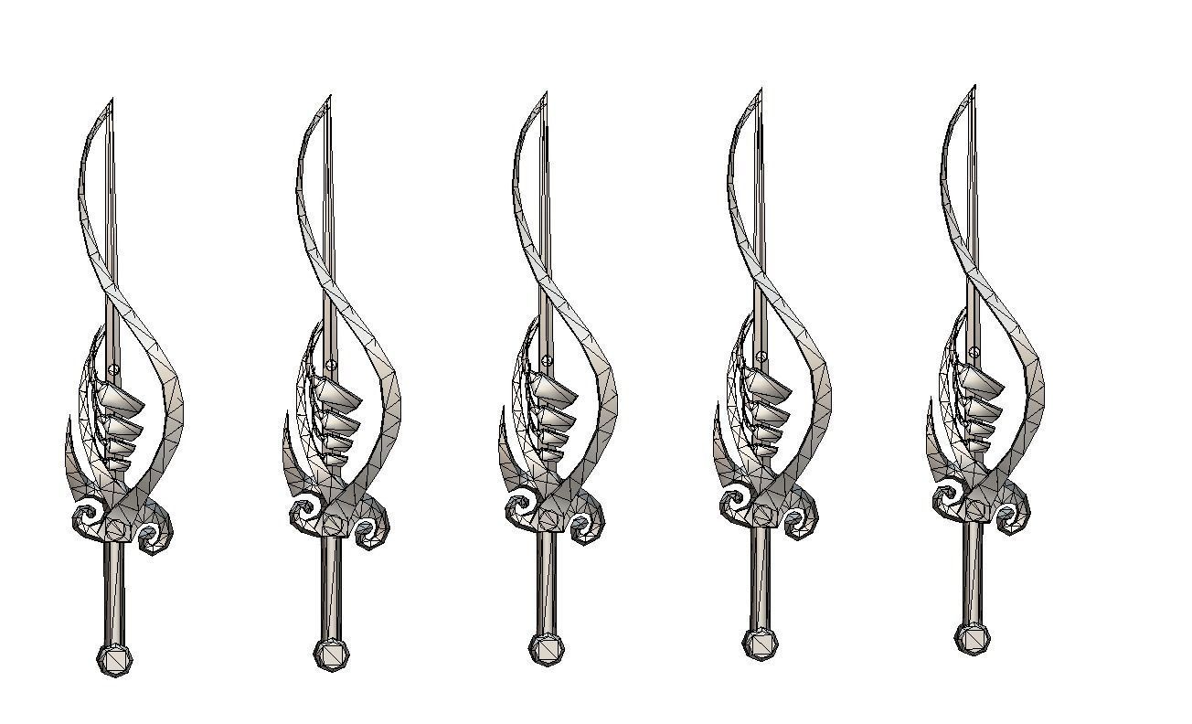 3D model a set of cutting weapons VR / AR / low-poly | CGTrader