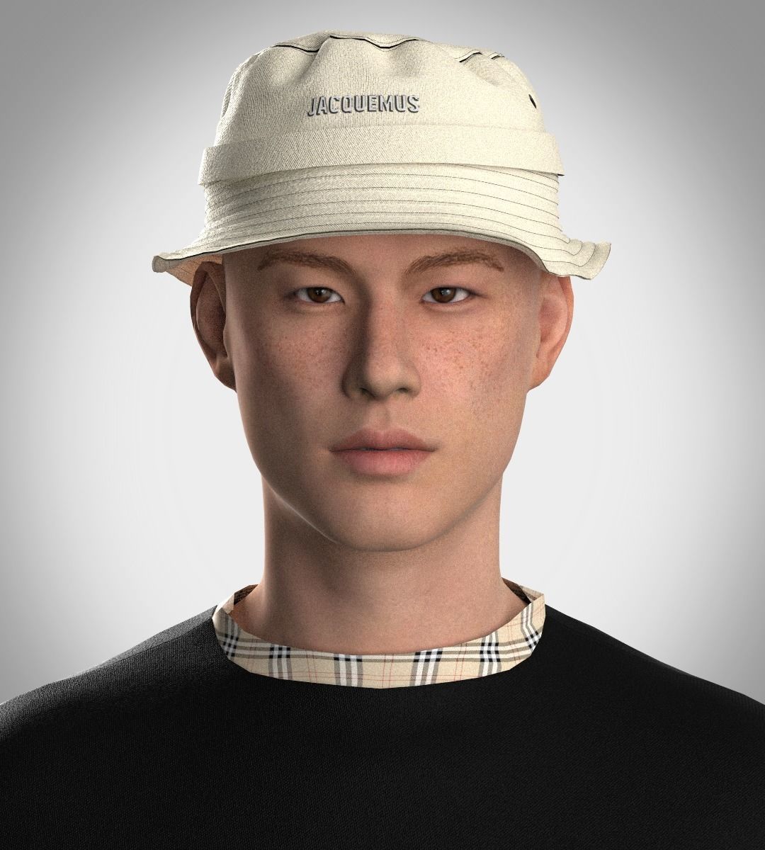 Bucket hats by Prada and Jacquemus made with Clo3D 3D model | CGTrader