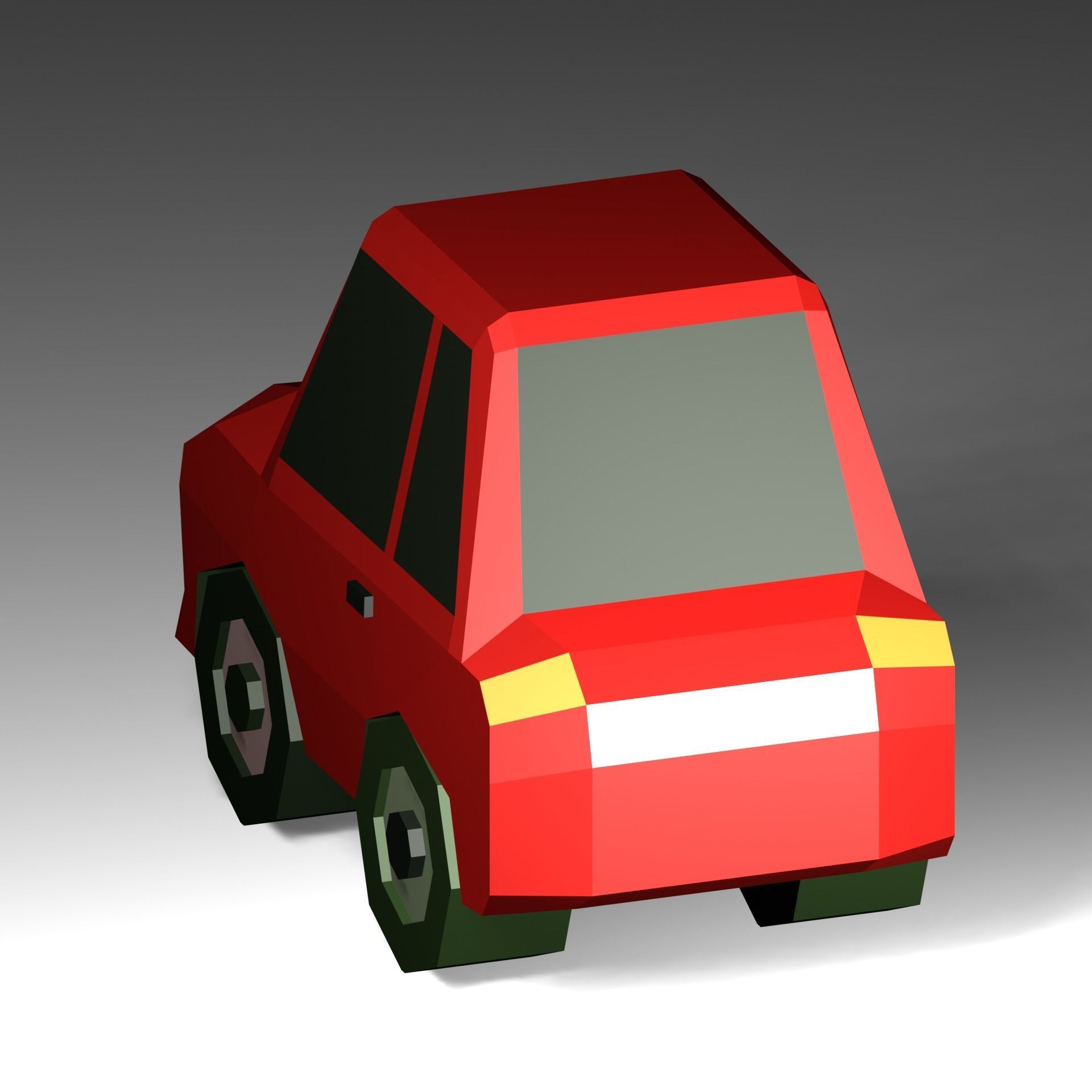 Low Poly Smart Mini Car 3D model free VR / AR / low-poly 3D model ...
