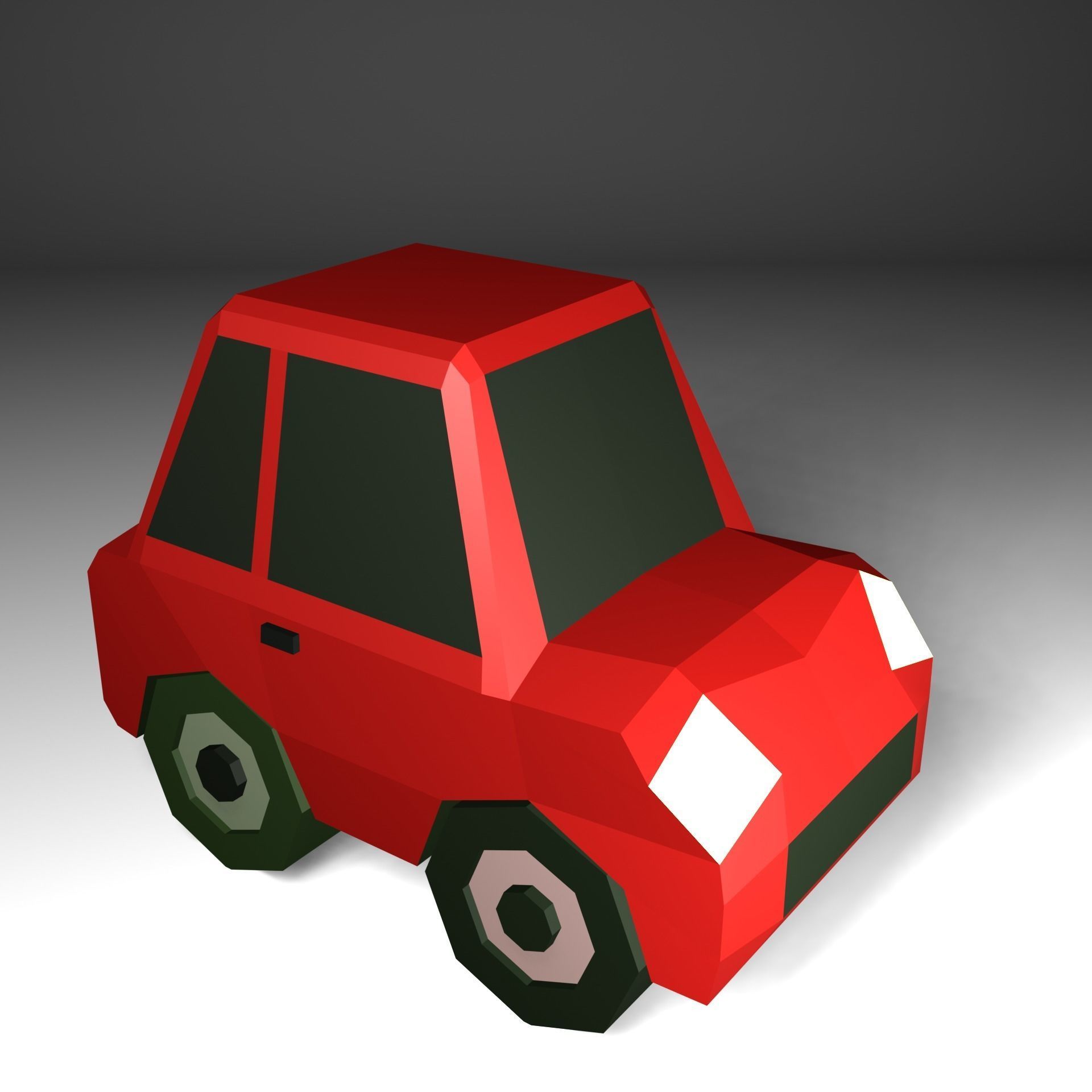 Low Poly Smart Mini Car 3D model free VR / AR / low-poly 3D model ...