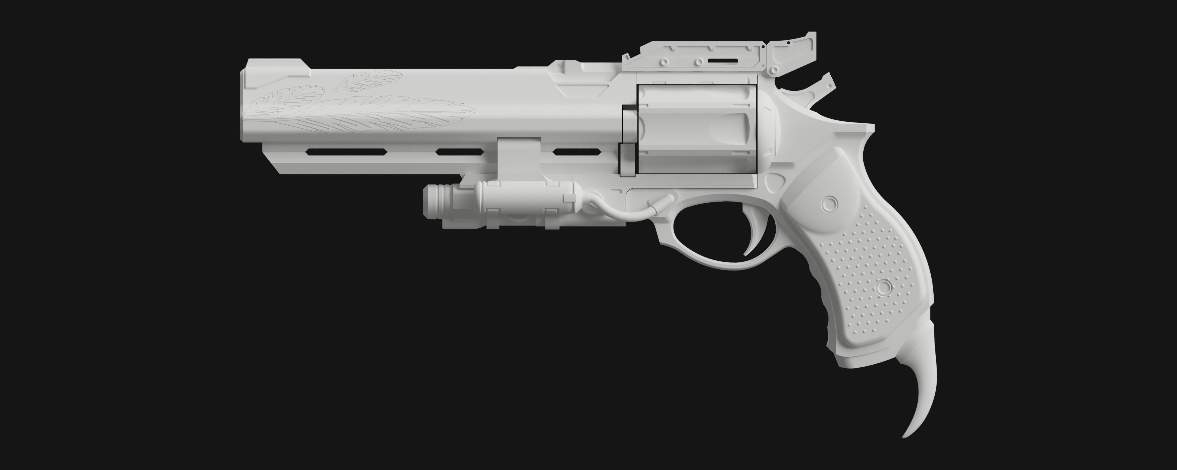 Hawkmoon gun 3D model 3D printable | CGTrader