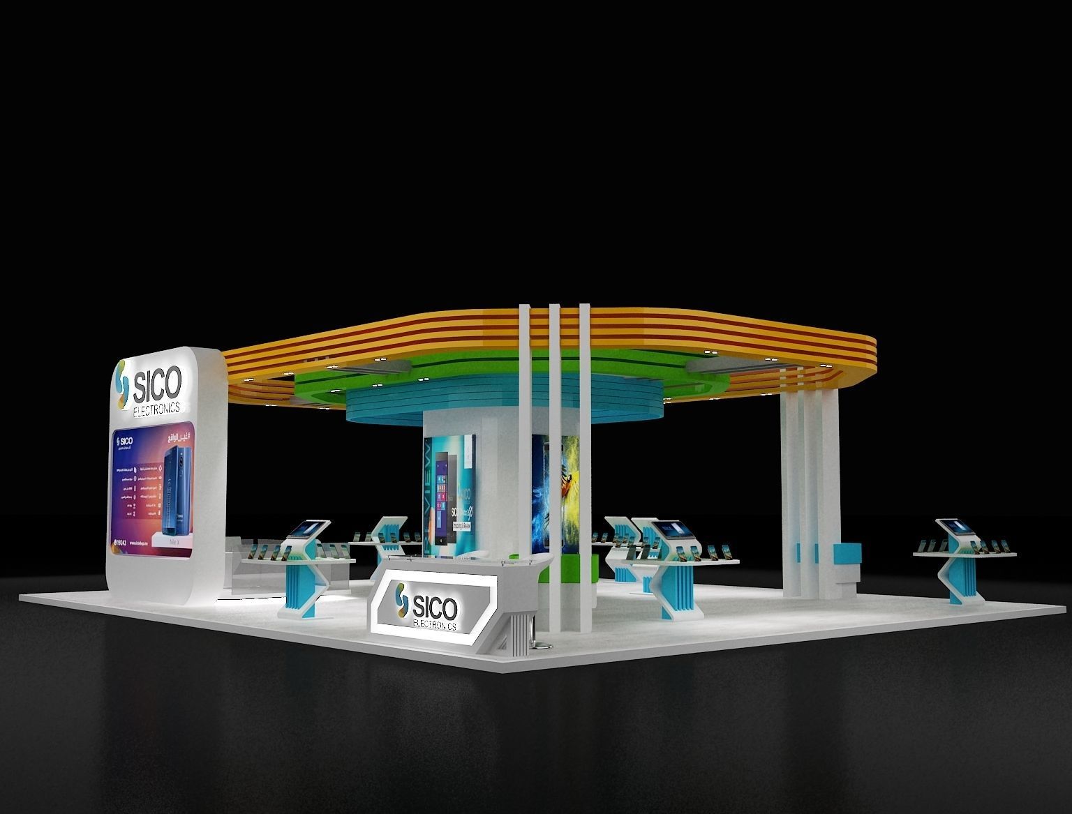 Booth Exhibition Stand a301 3D model | CGTrader