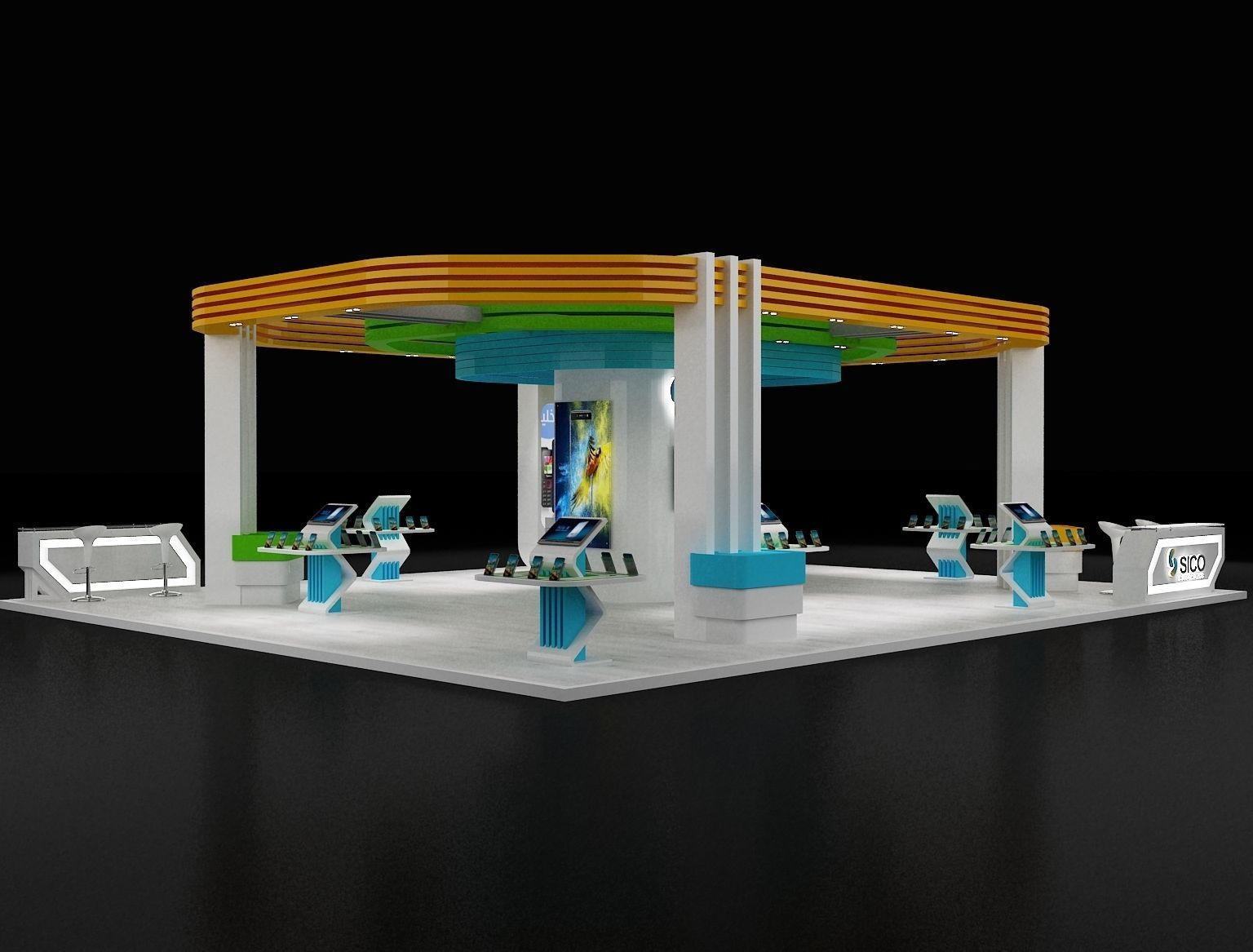 Booth Exhibition Stand a301 3D model | CGTrader