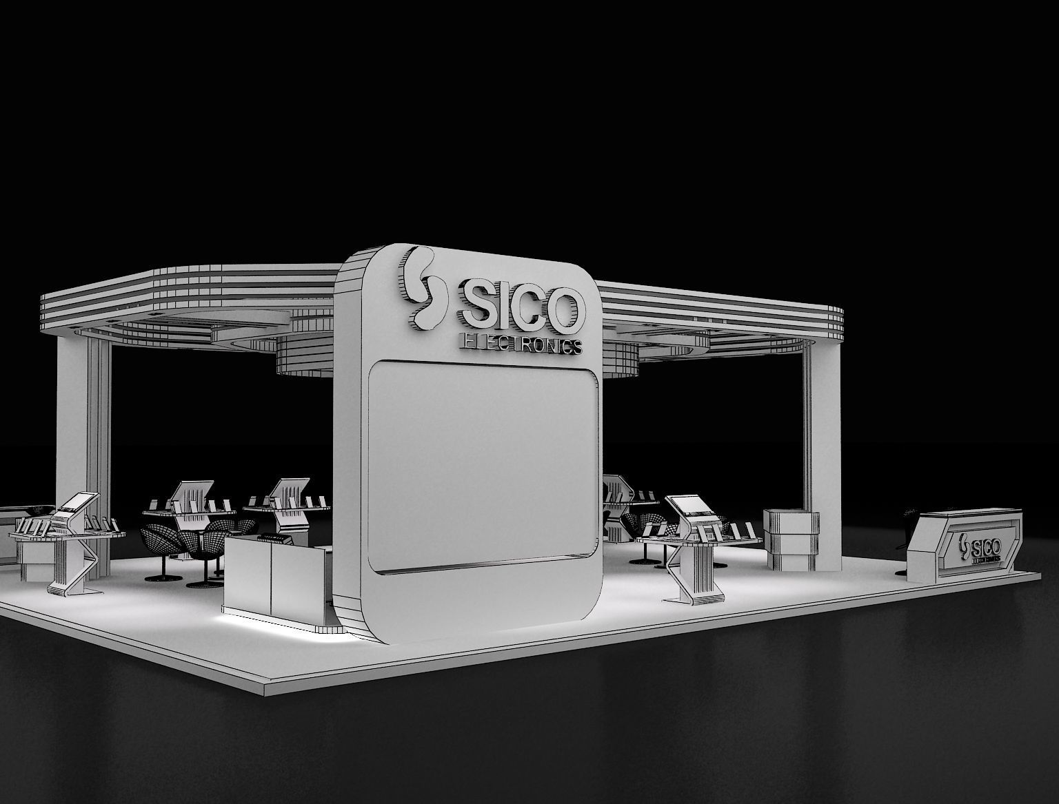 Booth Exhibition Stand a301 3D model | CGTrader