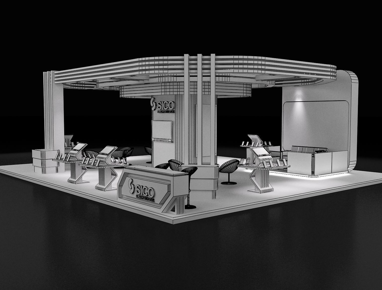 Booth Exhibition Stand a301 3D model | CGTrader