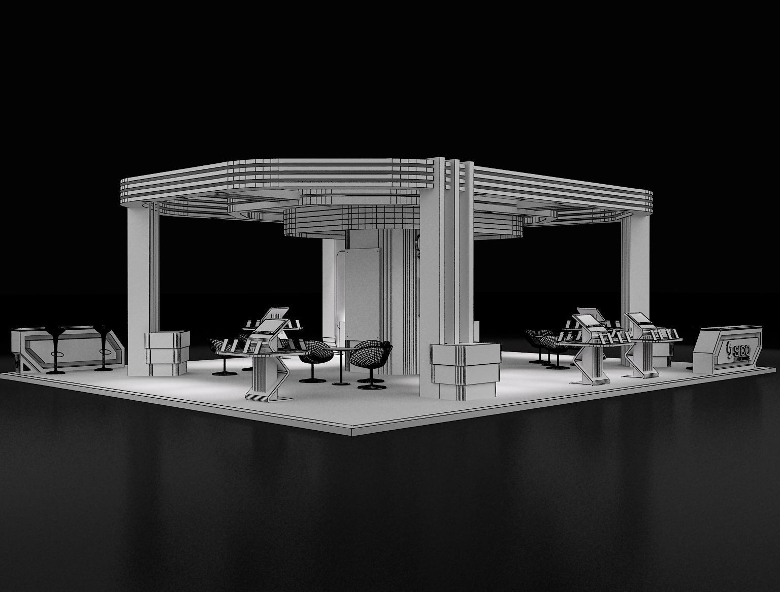 Booth Exhibition Stand a301 3D model | CGTrader