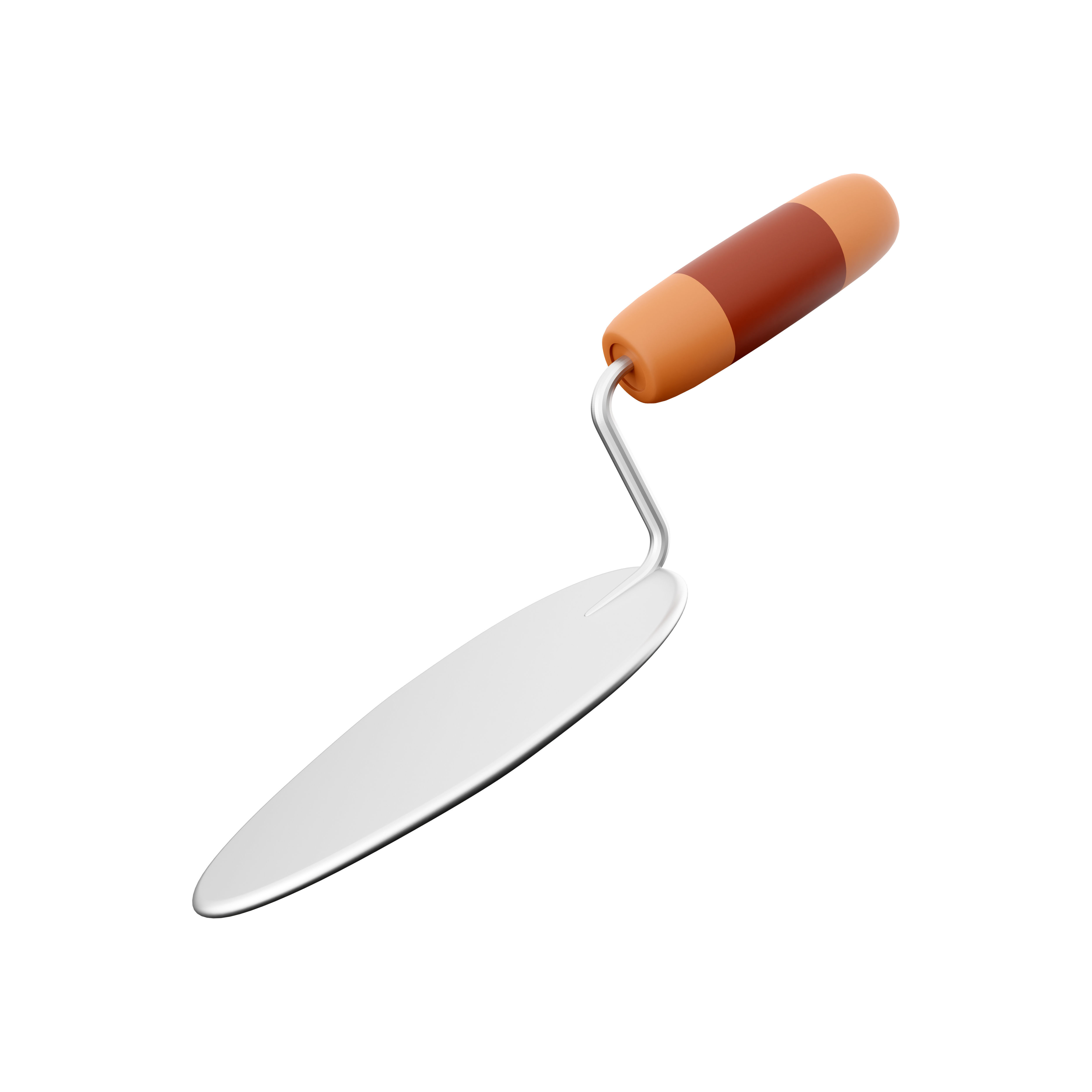 Trowel tool cartoon icon 3D model | CGTrader