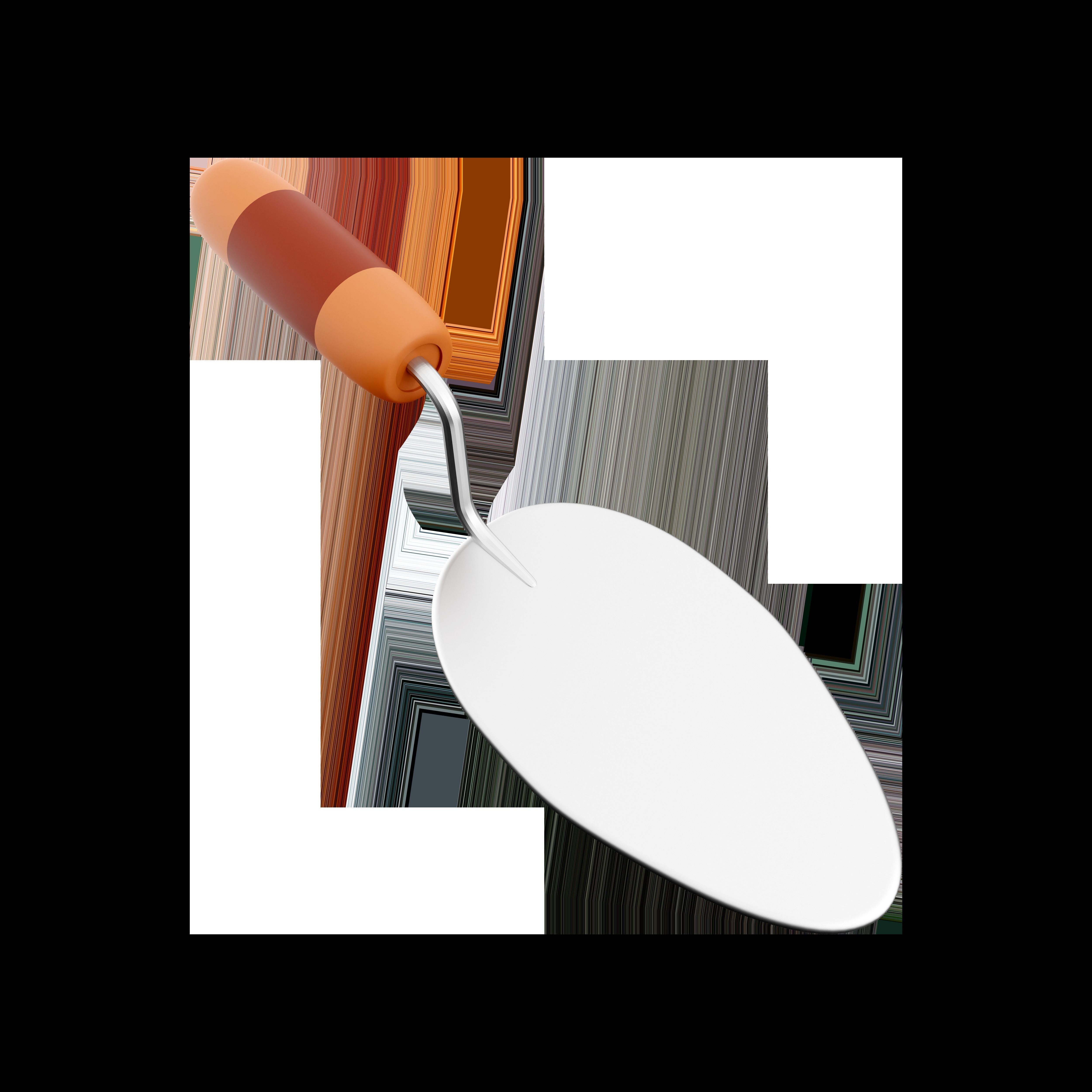 Trowel tool cartoon icon 3D model | CGTrader