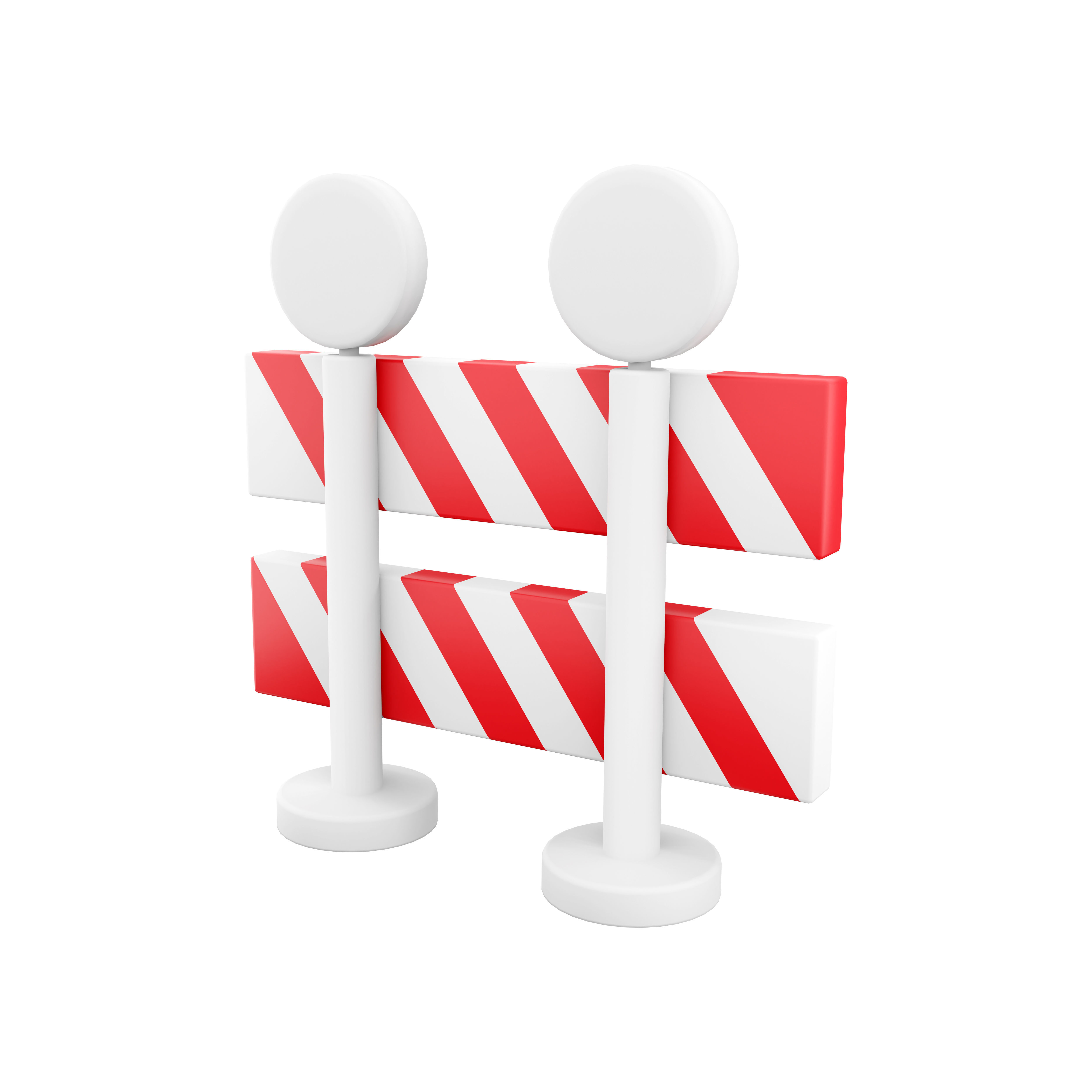 Roadblock cartoon icon 3D model | CGTrader